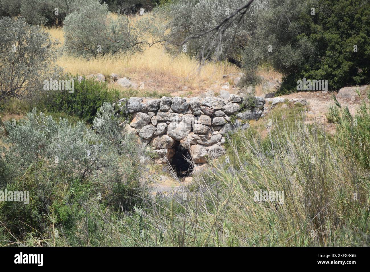 Ancient Copper age citadels in Argolis, Peloponnese, Greece Stock Photo ...