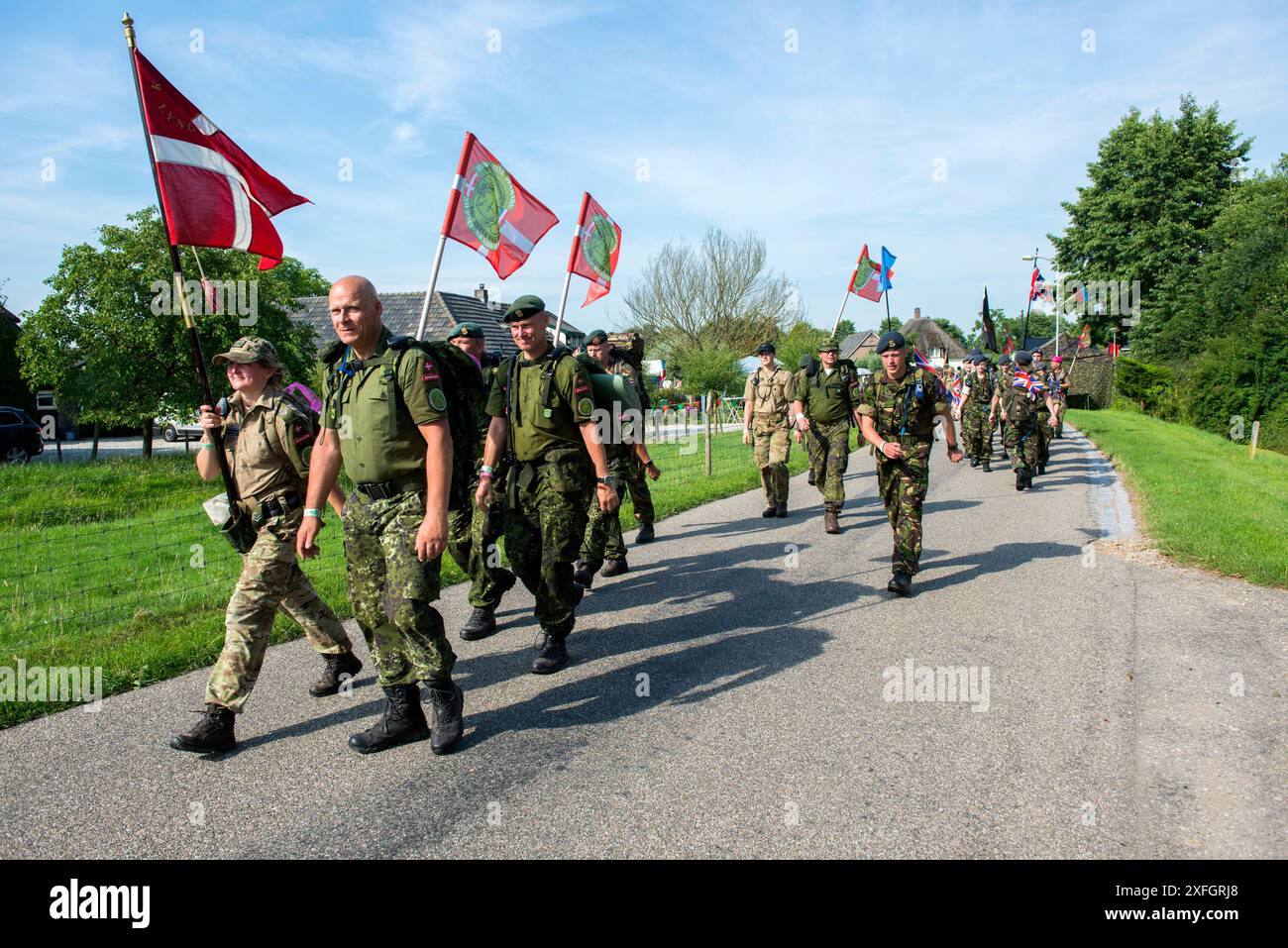 Four Day March Nijmegen Foreign Military Platoon marching the Four Day ...