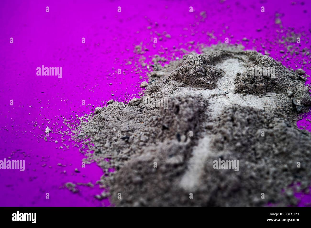 Cross of ashes on a dark purple background with copy space Stock Photo ...