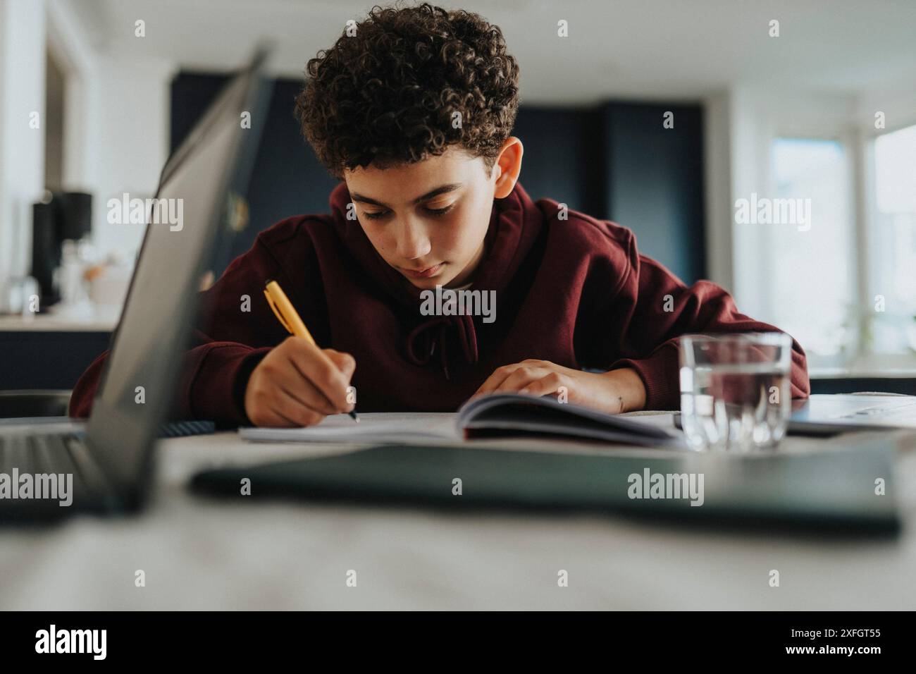 Focused curly hi-res stock photography and images - Alamy