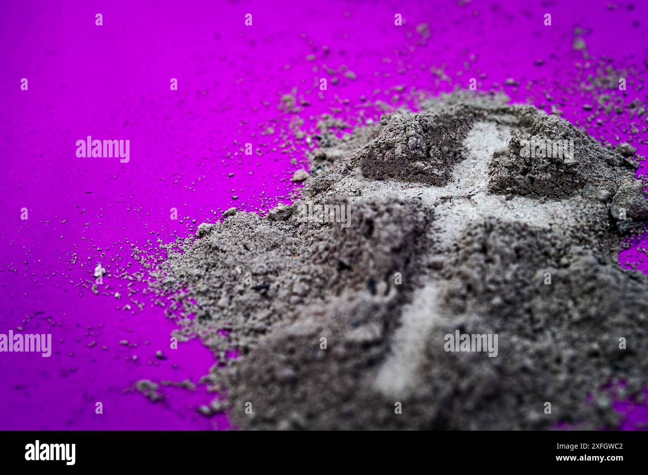 Cross of ashes on a dark purple background with copy space Stock Photo ...