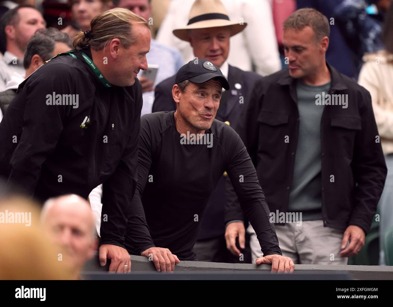 Ben Navarro, father of Emma Navarro on day three of the 2024 Wimbledon ...