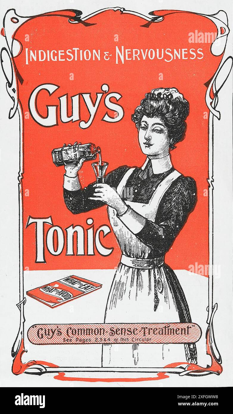 GUY'S TONIC English advert about 1900 Stock Photo - Alamy