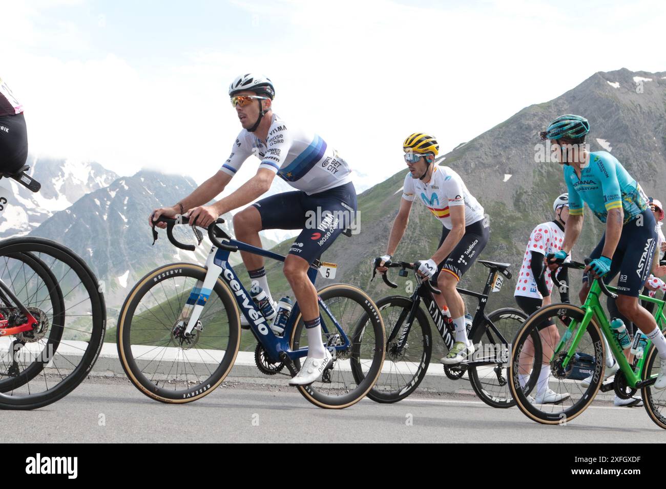 Tour de France stage 4 2024 at the galibier Stock Photo - Alamy