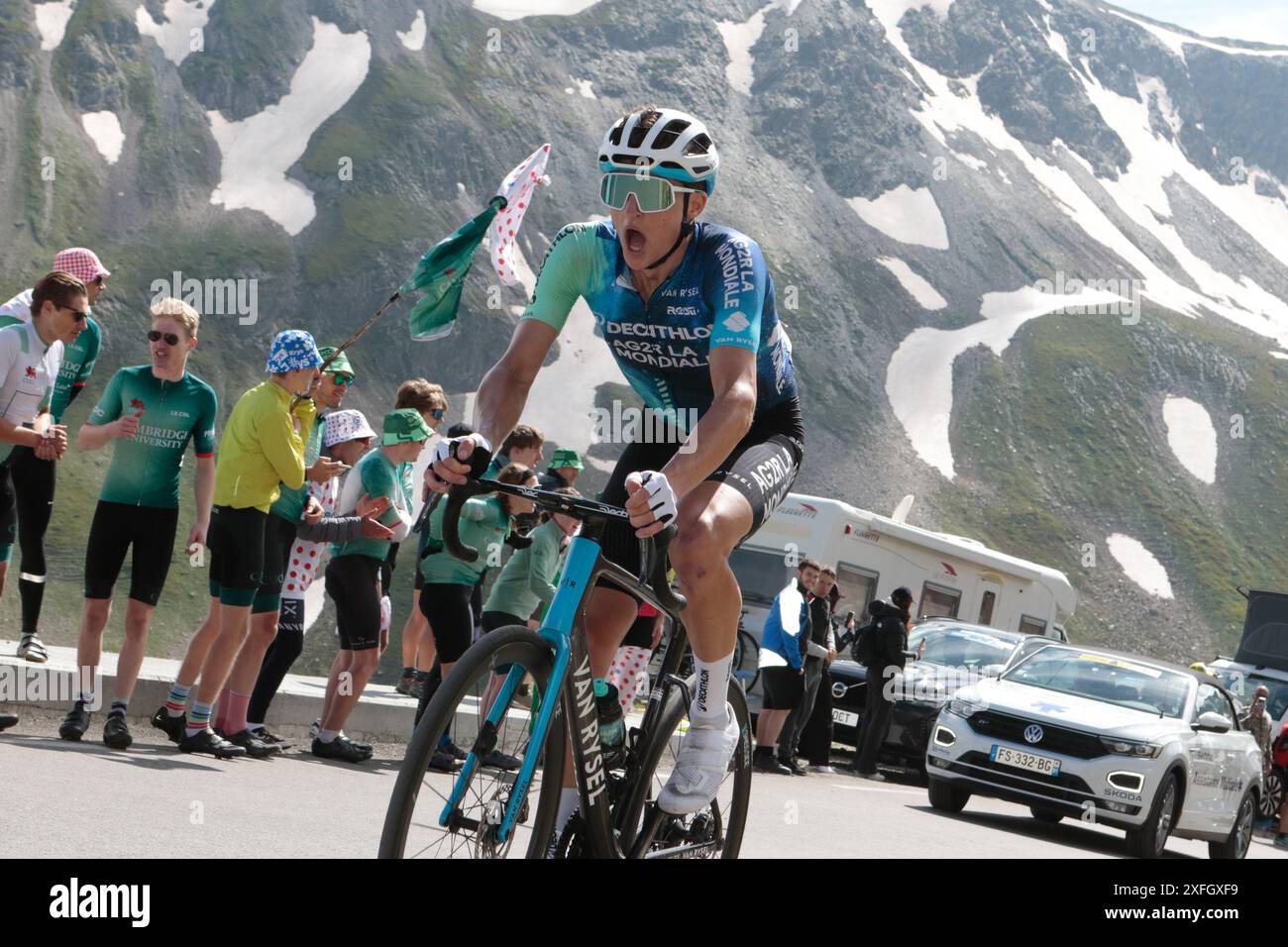 Tour de France stage 4 2024 at the galibier Stock Photo - Alamy
