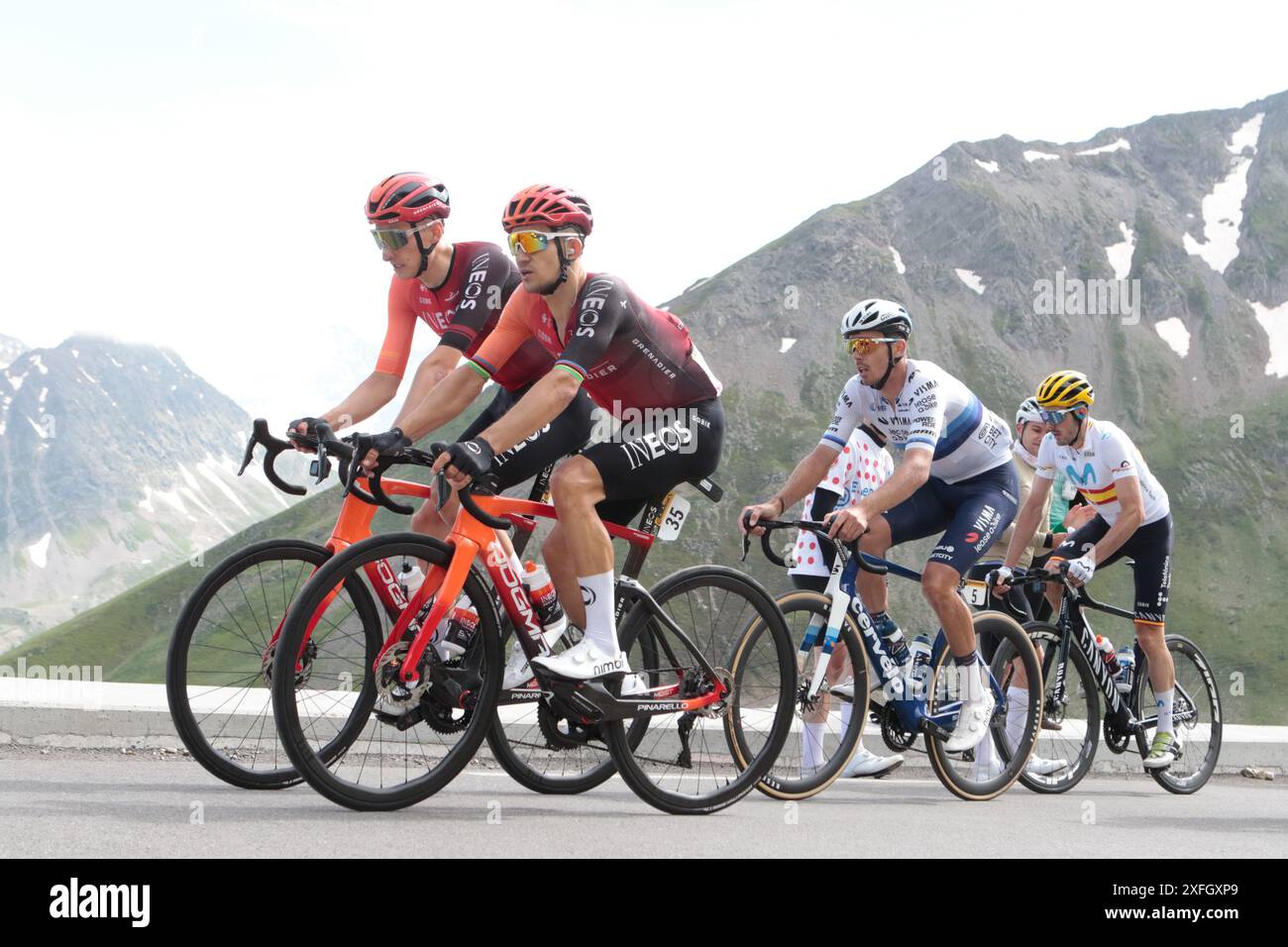 Tour de France stage 4 2024 at the galibier Stock Photo - Alamy