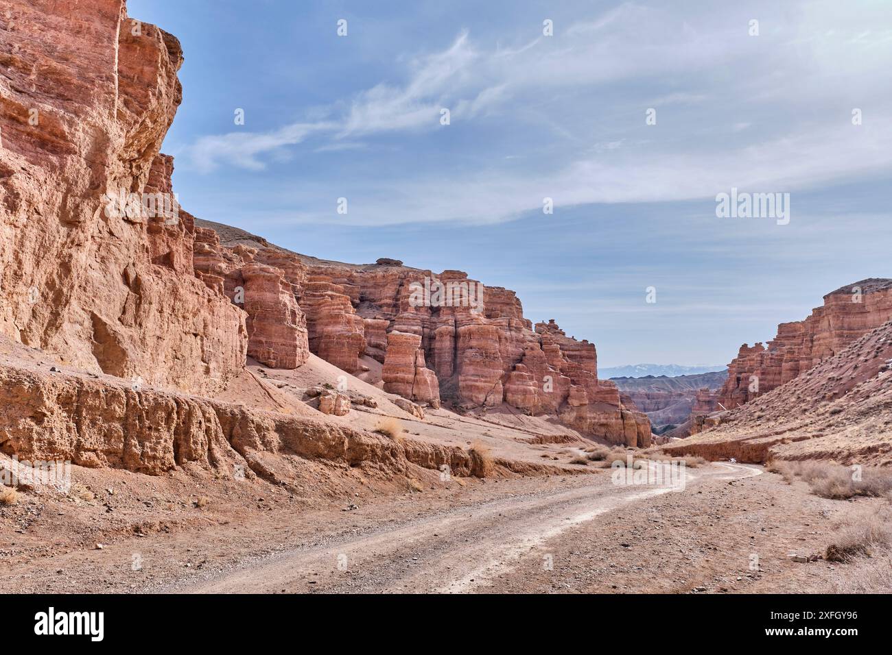 Charyn Canyon National Nature Park in Kazakhstan. Amazing valley of ...