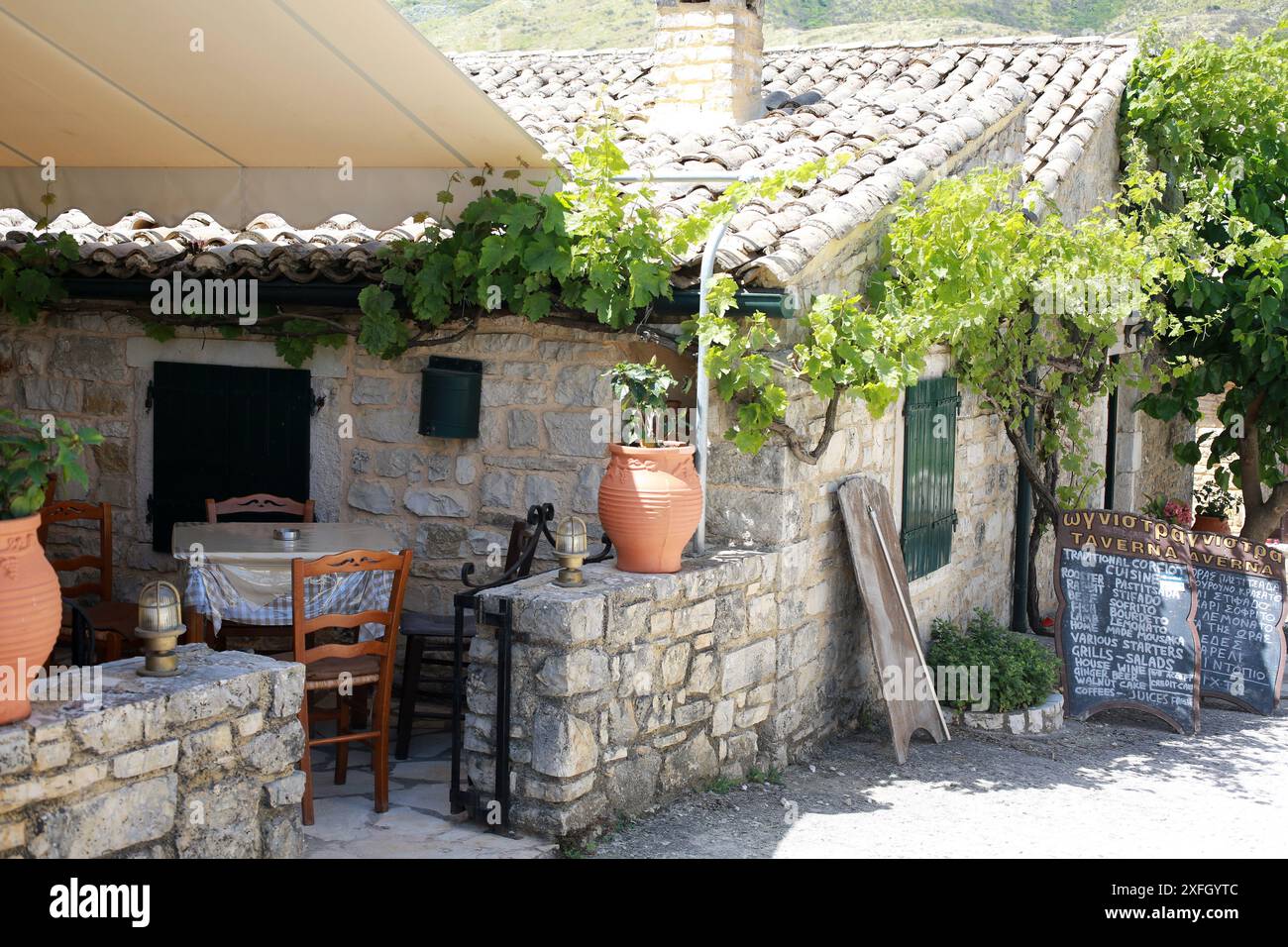 Medieval Old Perithia, Corfu Stock Photo - Alamy