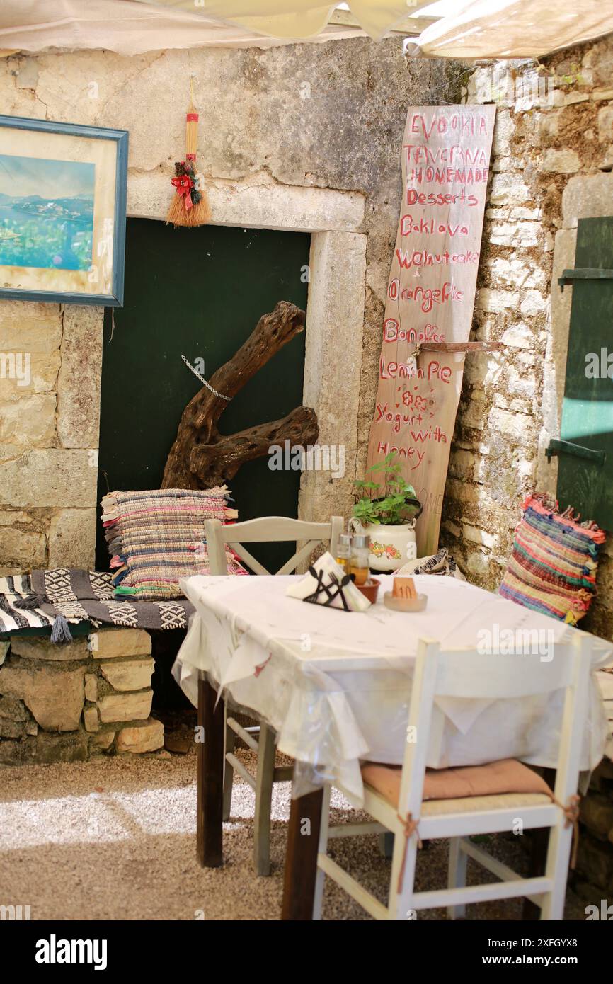 Medieval Old Perithia, Corfu Stock Photo - Alamy