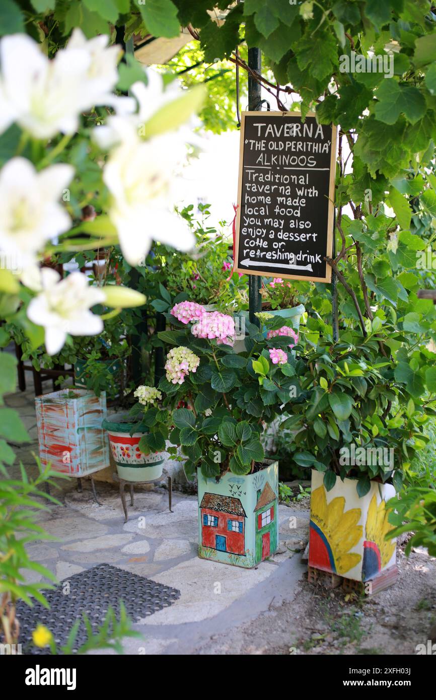 Medieval Old Perithia, Corfu Stock Photo - Alamy