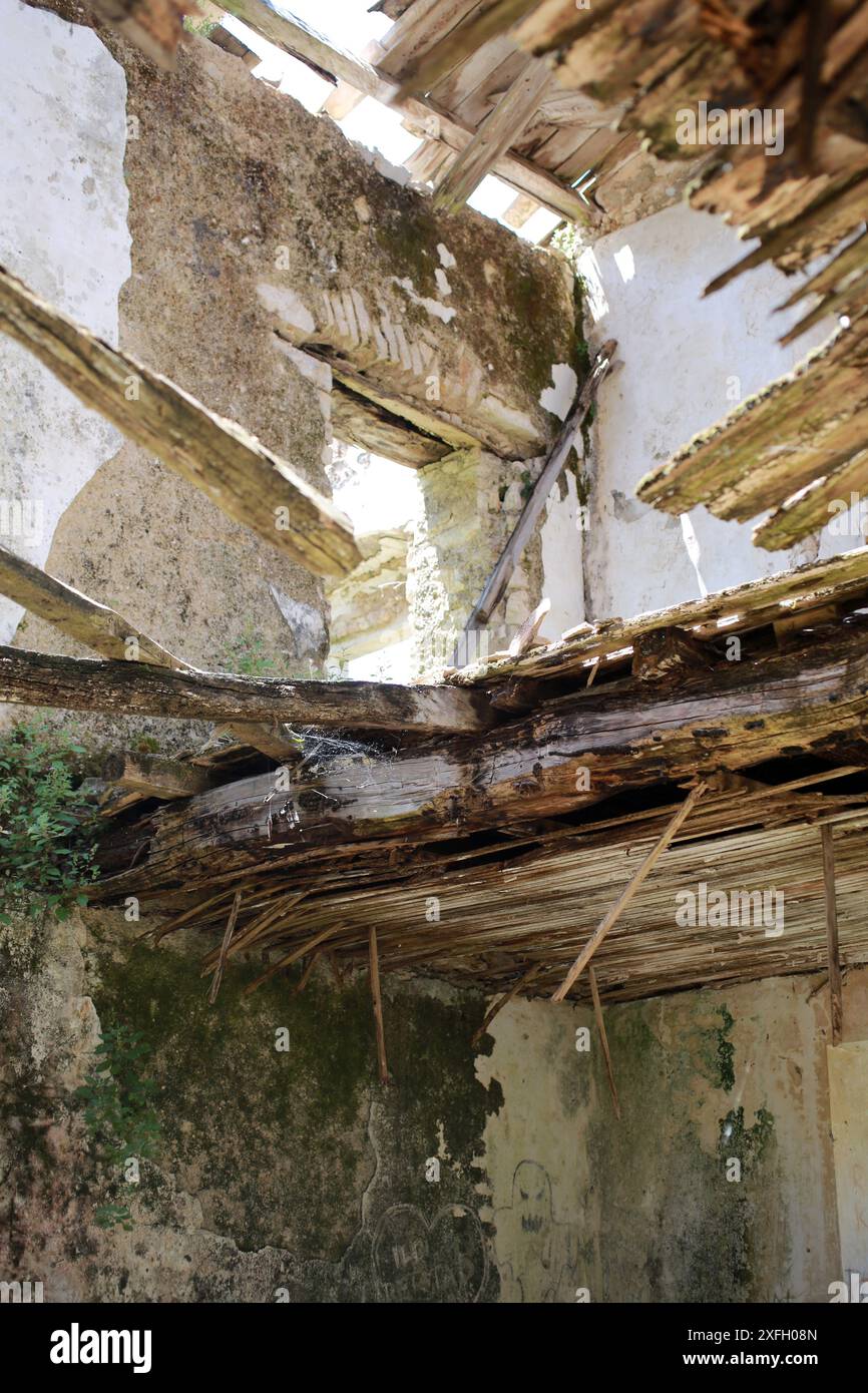 Medieval Old Perithia, Corfu Stock Photo - Alamy