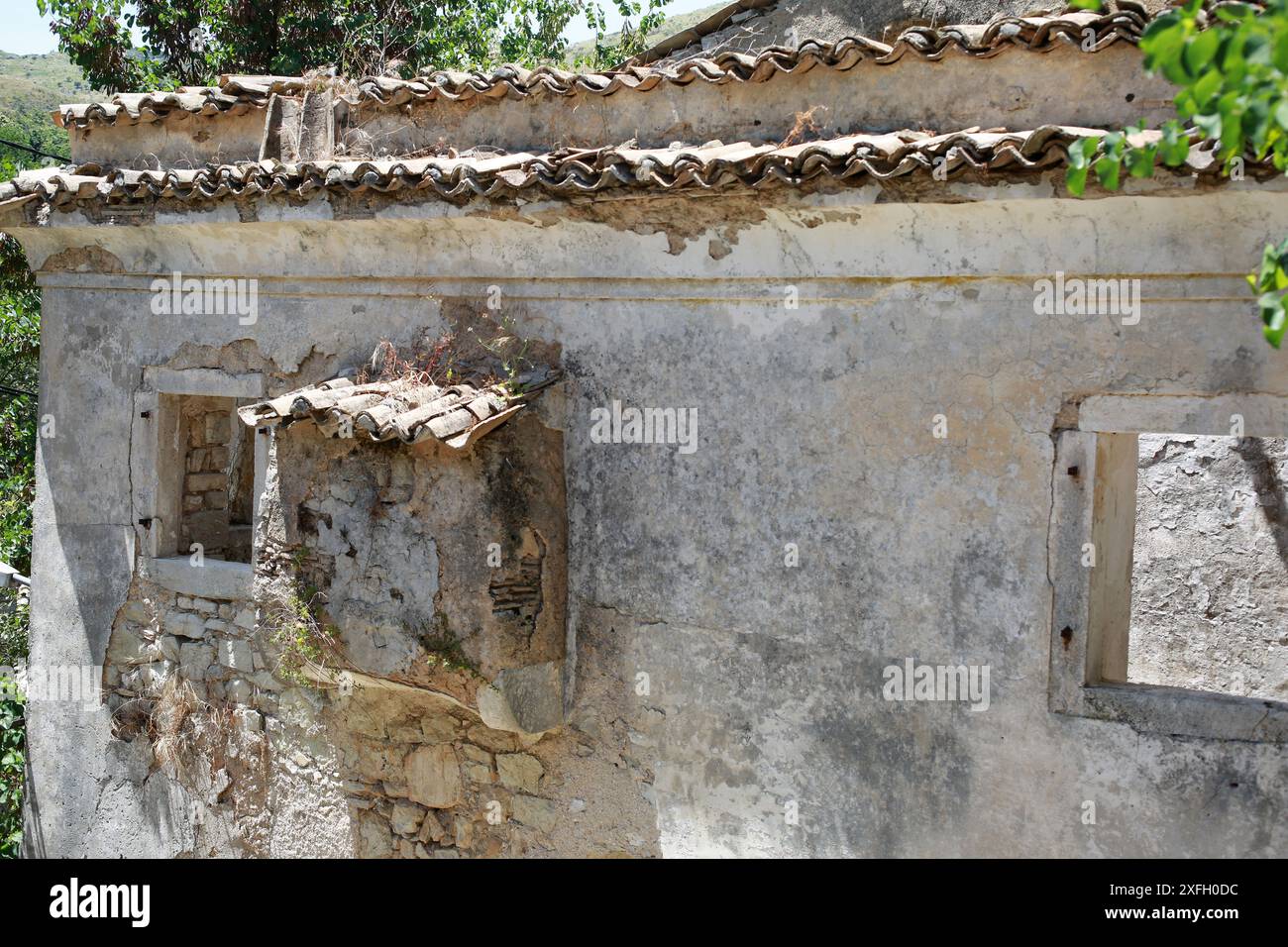 Medieval Old Perithia, Corfu Stock Photo - Alamy