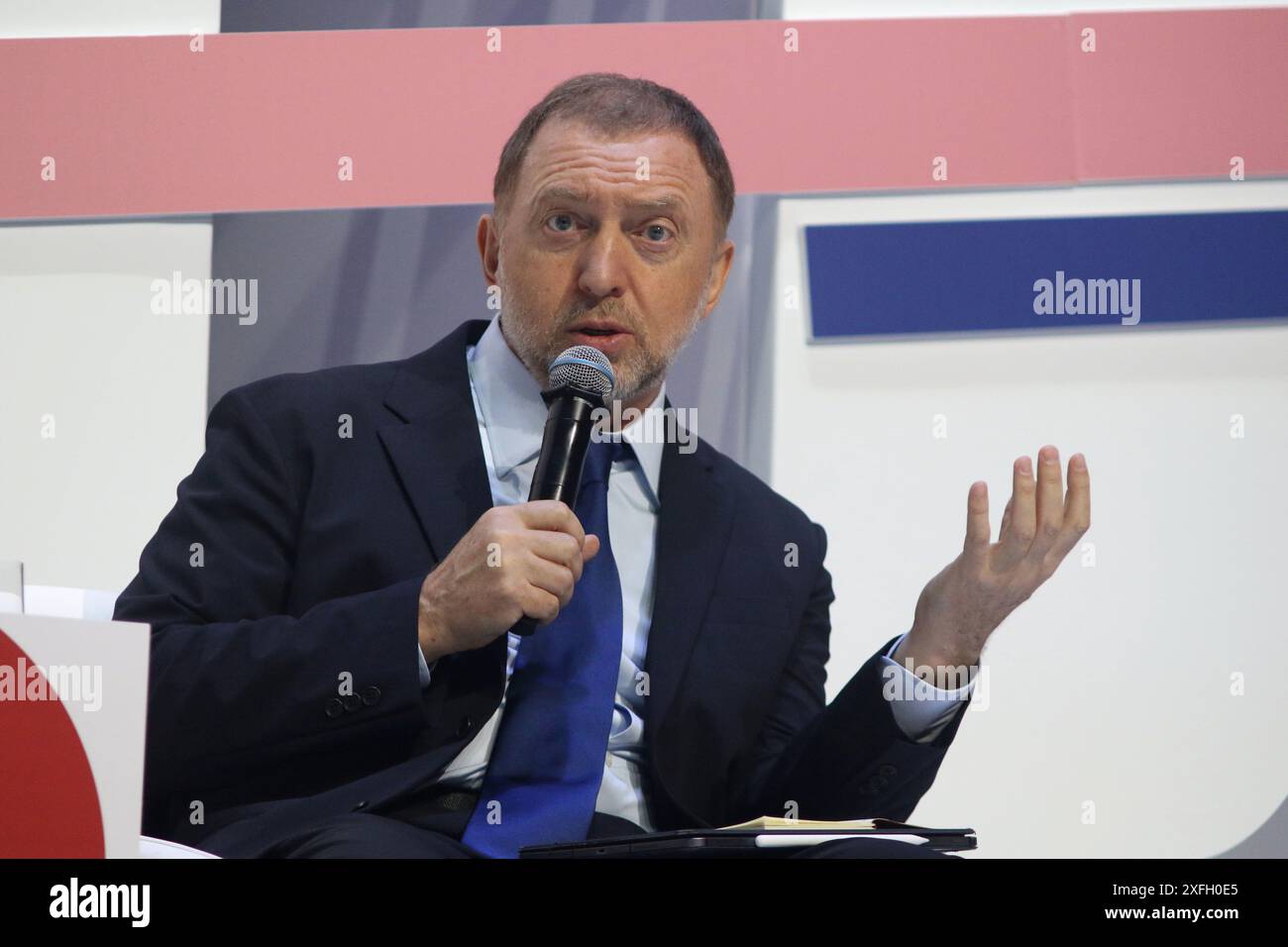 Saint Petersburg, Russia. 03rd July, 2024. Oleg Deripaska, Russian ...