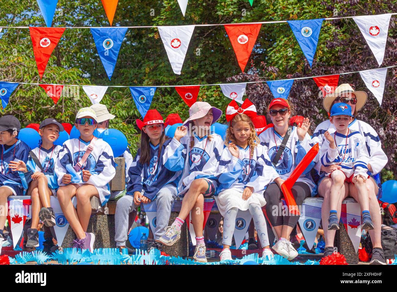 Canada Day parade participants in the Steveston Parade 2024 Stock Photo ...