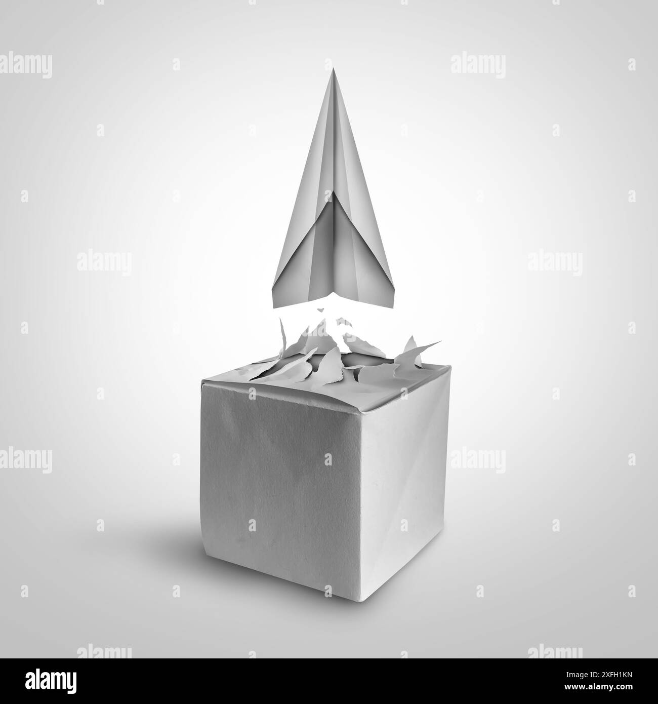 Out Of The Box Thinking as a creative metaphor for business success ...