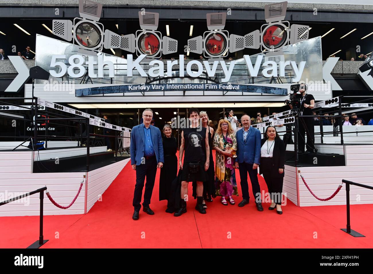 Karlovy Vary, Czech Republic. 03rd July, 2024. Film makers delegation ...