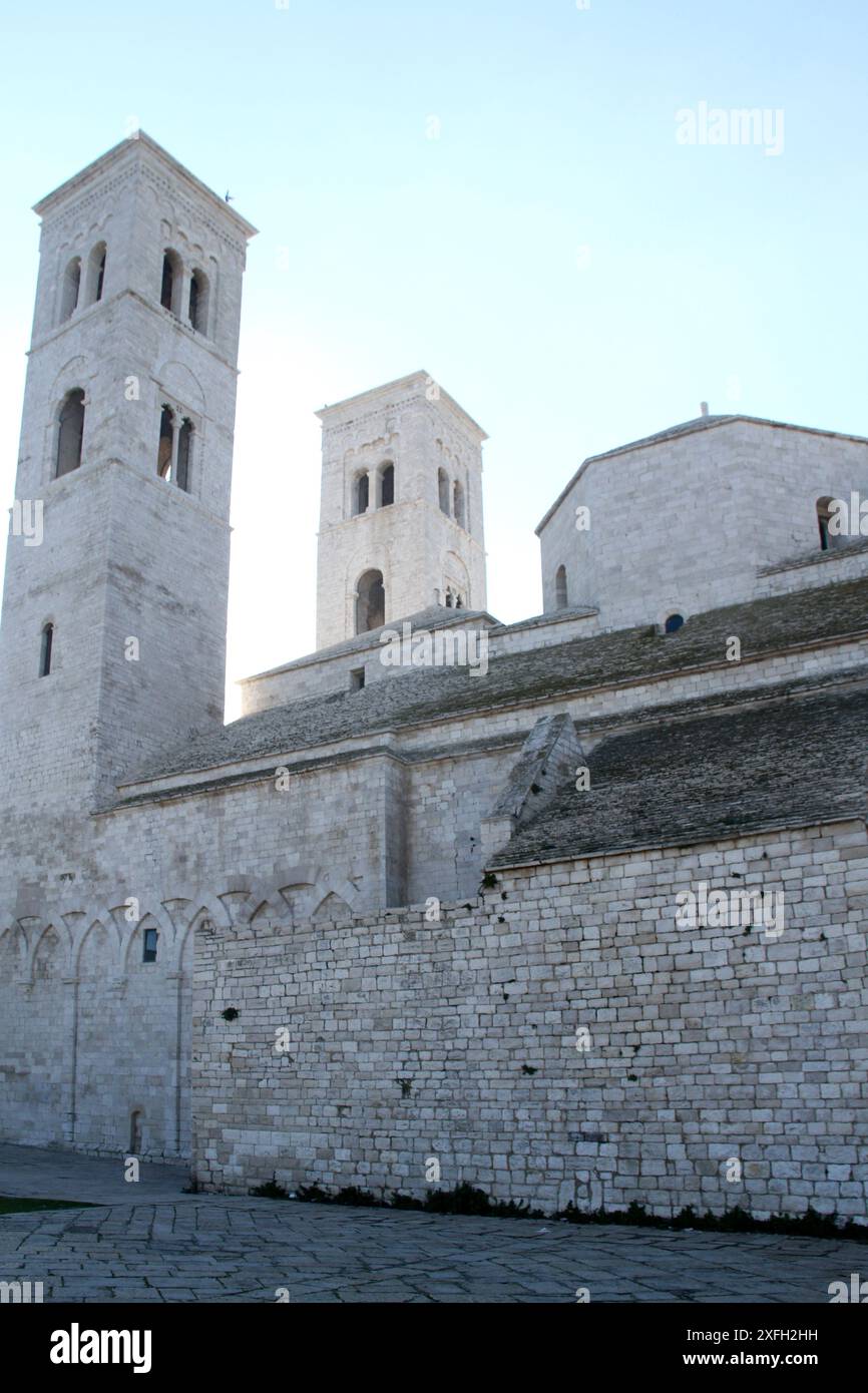 Molfetta, Italy. Exterior view of the 12th century Cathedral of San ...