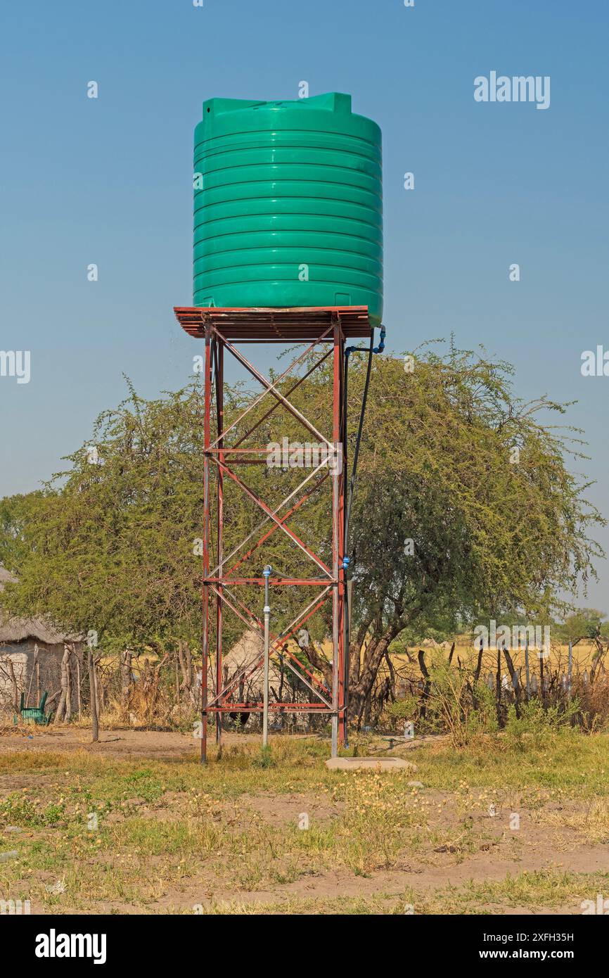 Water Tank For a Rural African Village in the Okavango Delta in ...