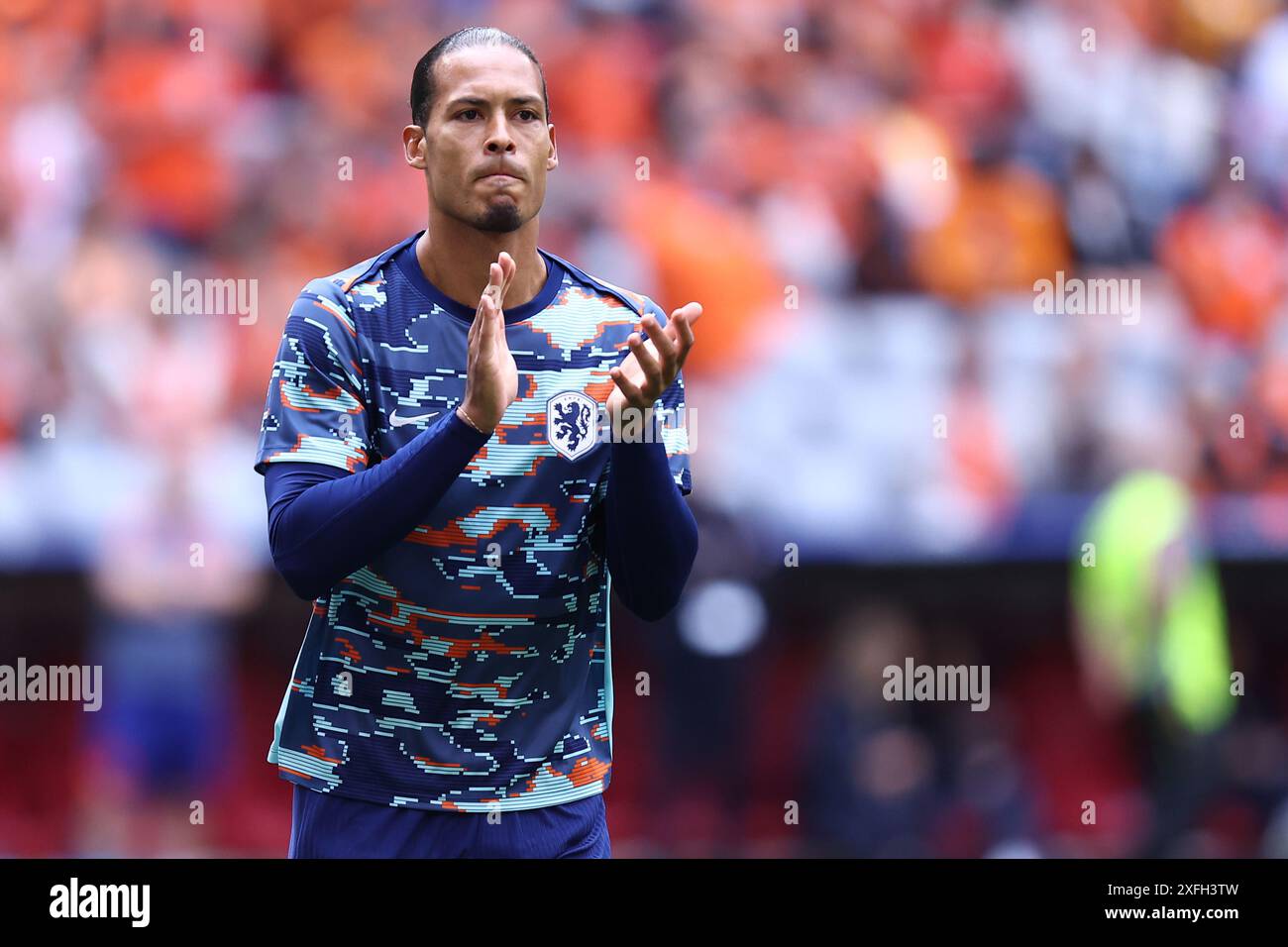 Virgil Van Dijk of Netherlands during warm up before the Uefa Euro 2024 ...