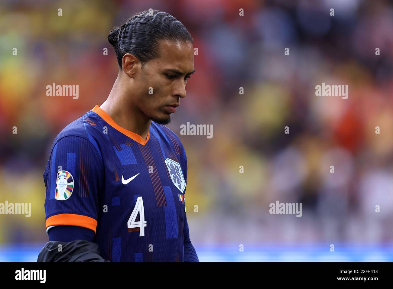 Virgil Van Dijk of Netherlands looks on during the Uefa Euro 2024 round ...