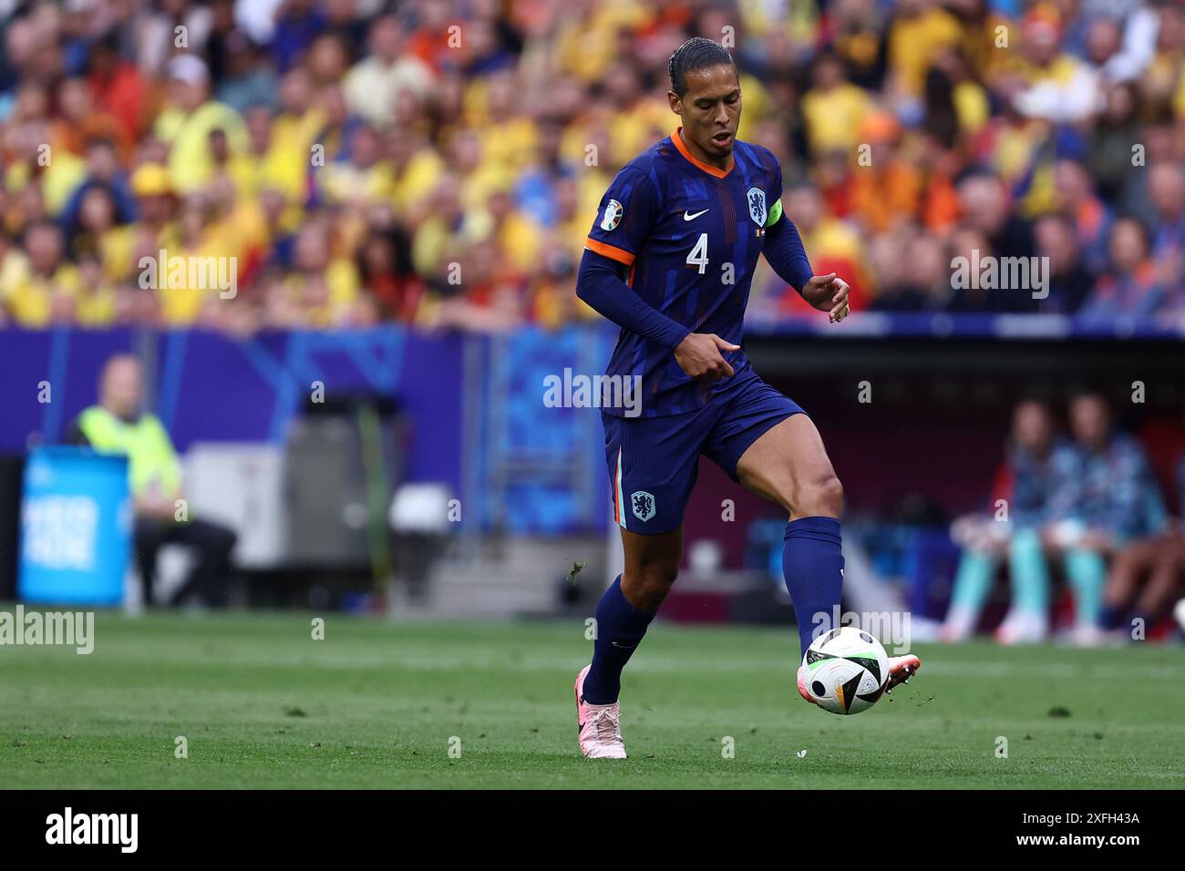 Virgil Van Dijk of Netherlands in action during the Uefa Euro 2024 ...