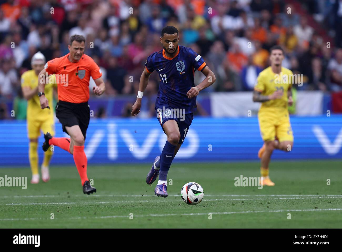 Cody Gakpo of Netherlands in action during the Uefa Euro 2024 round of ...