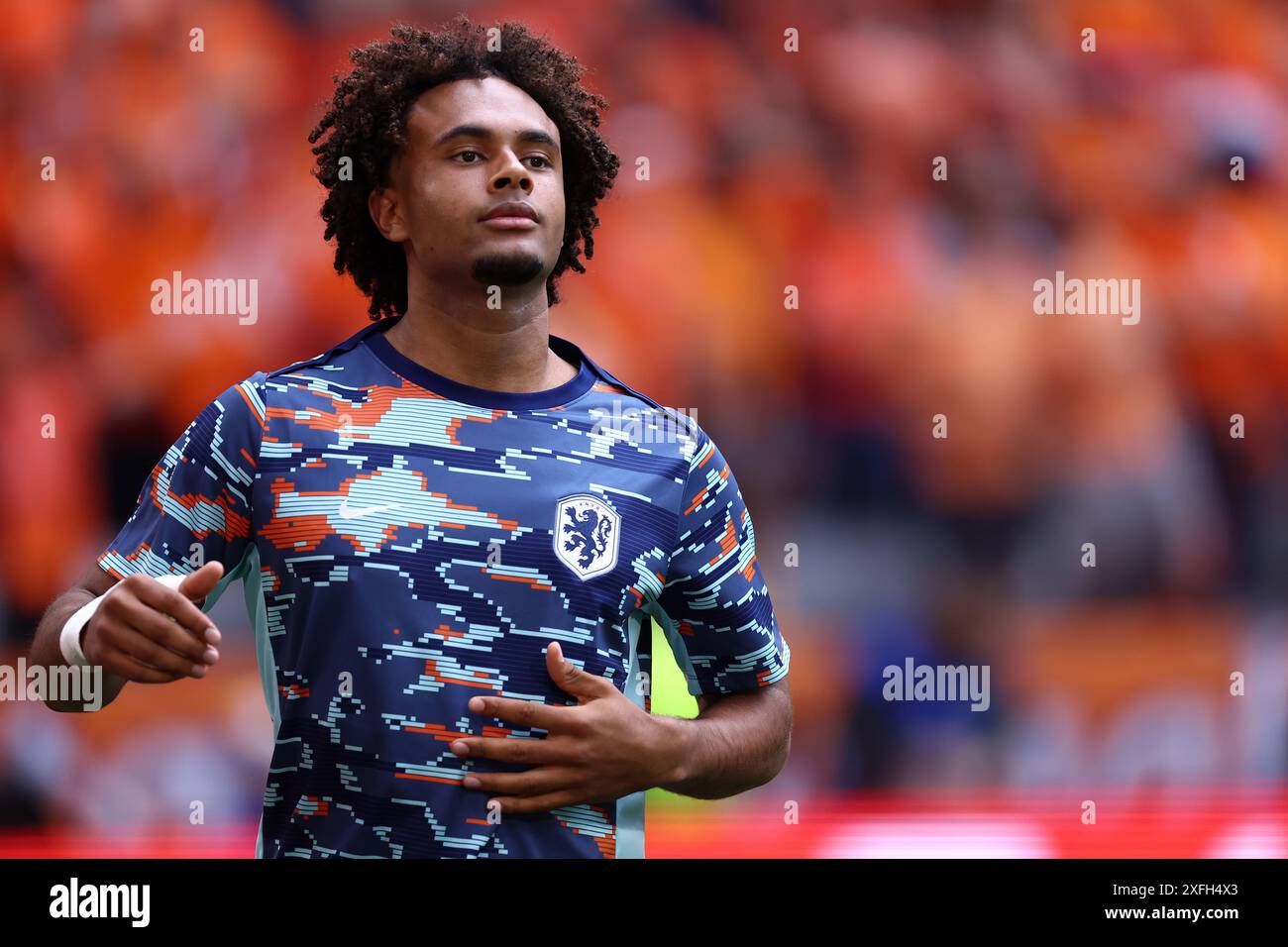 Joshua Zirkzee of Netherlands during warm up before the Uefa Euro 2024 ...