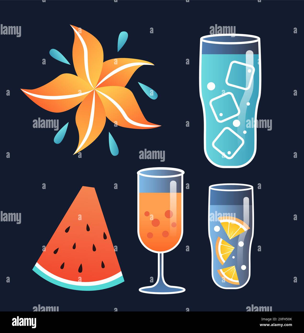 Summer creative watermelon layout Stock Vector Images - Alamy