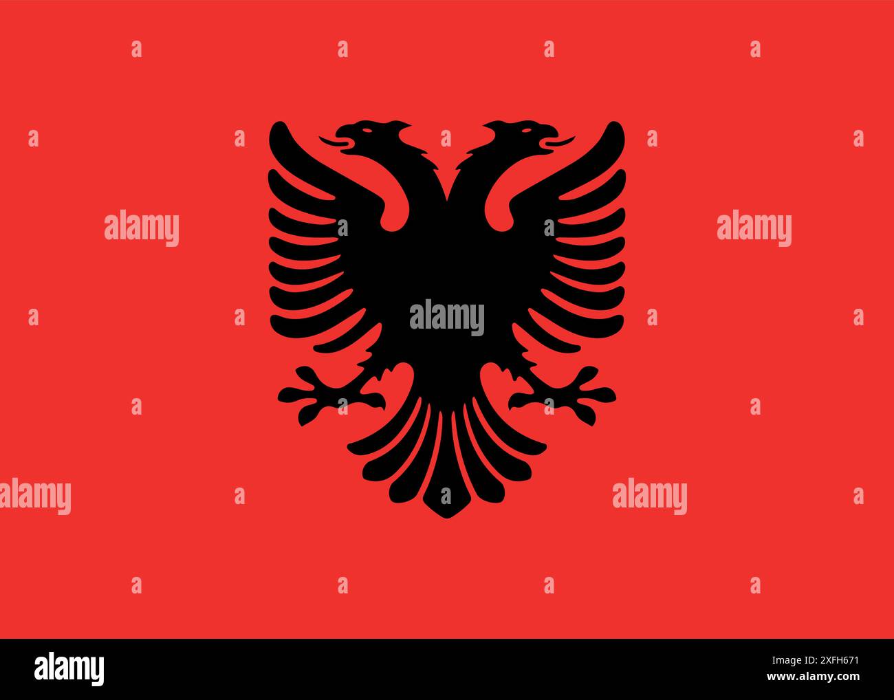 Flag of Albania. Vector flag with official colors and correct ...