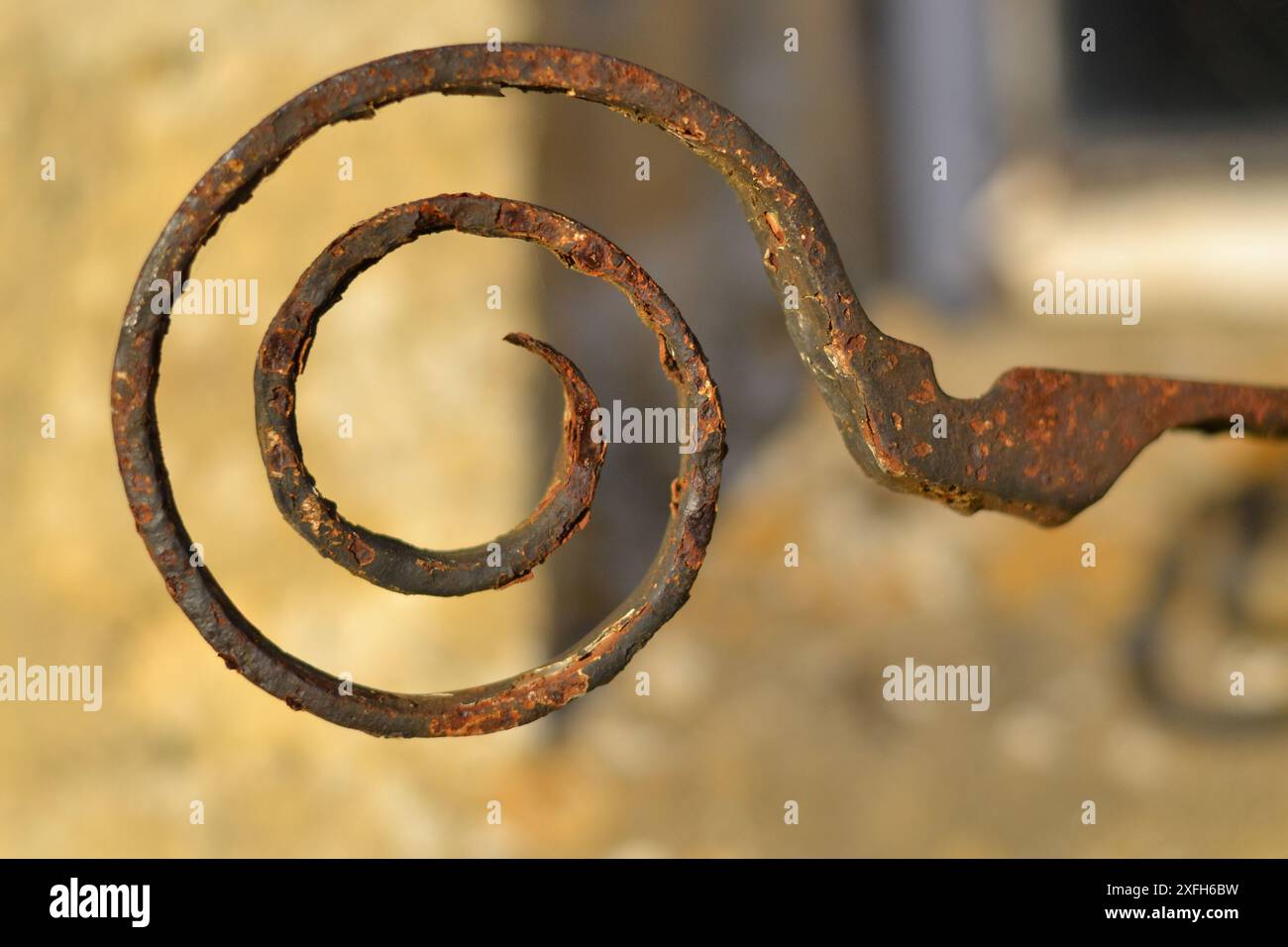 medieval ancient rusty ironwork in cottage architectural Stock Photo ...