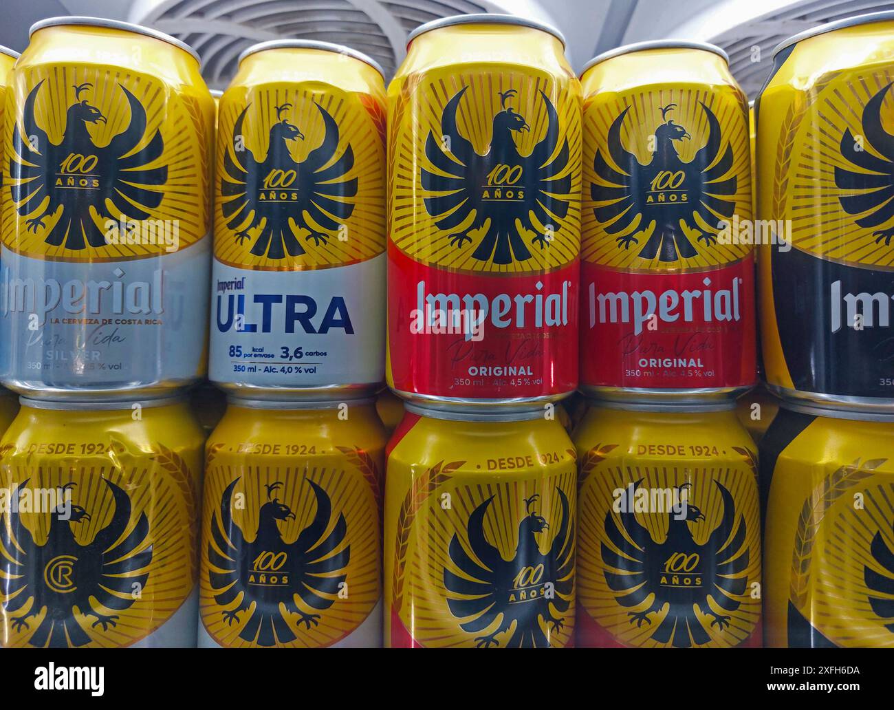 Imperial beer cans in a supermarket in Costa Rica Stock Photo - Alamy