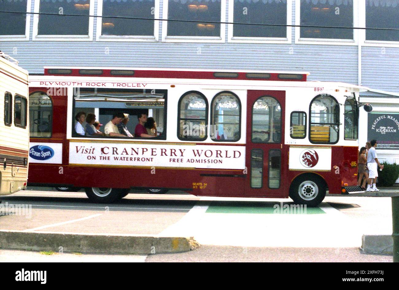 Shuttle bus in Plymouth, Massachusetts,U.S.A., approx. 1996 Stock Photo ...