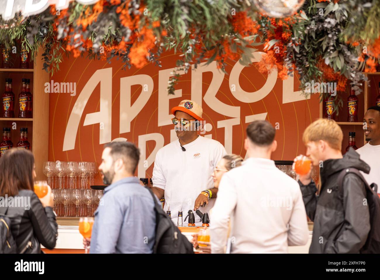 EDITORIAL USE ONLY Attendees at the Aperol Spritz Aperidisco at Royal ...