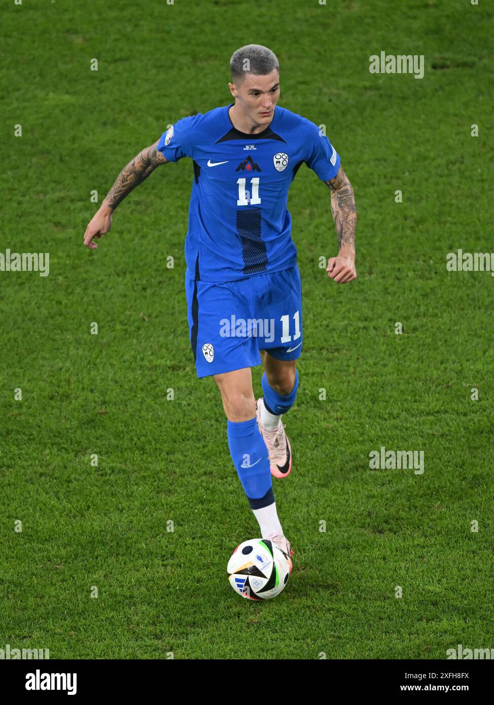 COLOGNE - Benjamin Sesko of Slovenia during the UEFA EURO 2024 group C ...