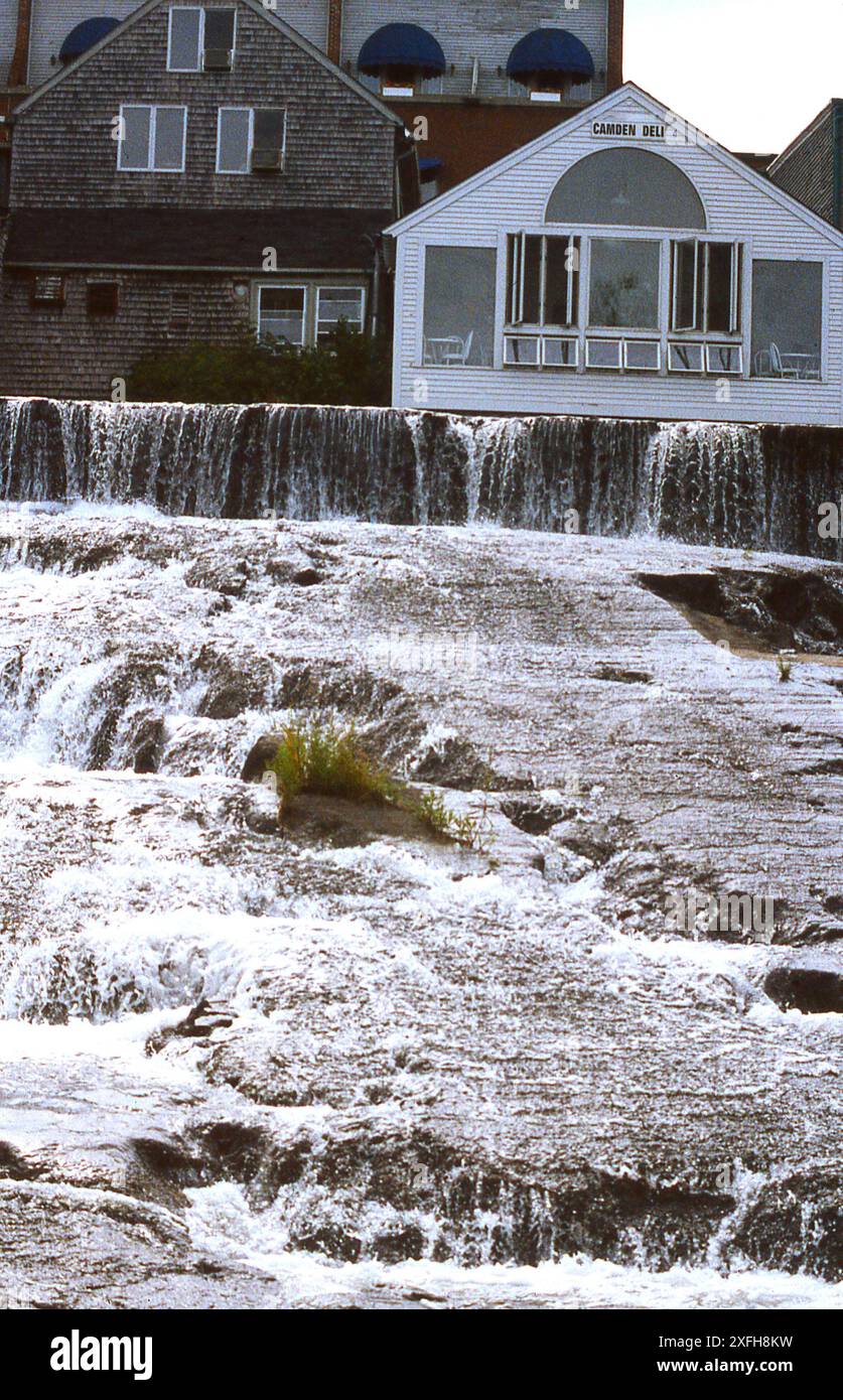 Maine, U.S.A., approx. 1996. View of the Megunticook Falls in the ...