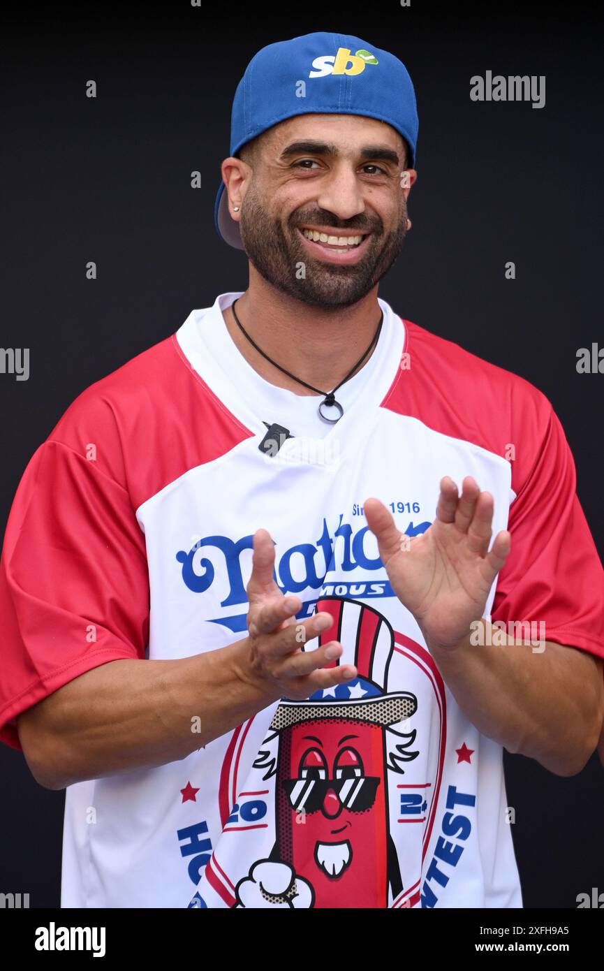 James Webb from Sydney, Australia, attends the weigh-in ceremony at ...