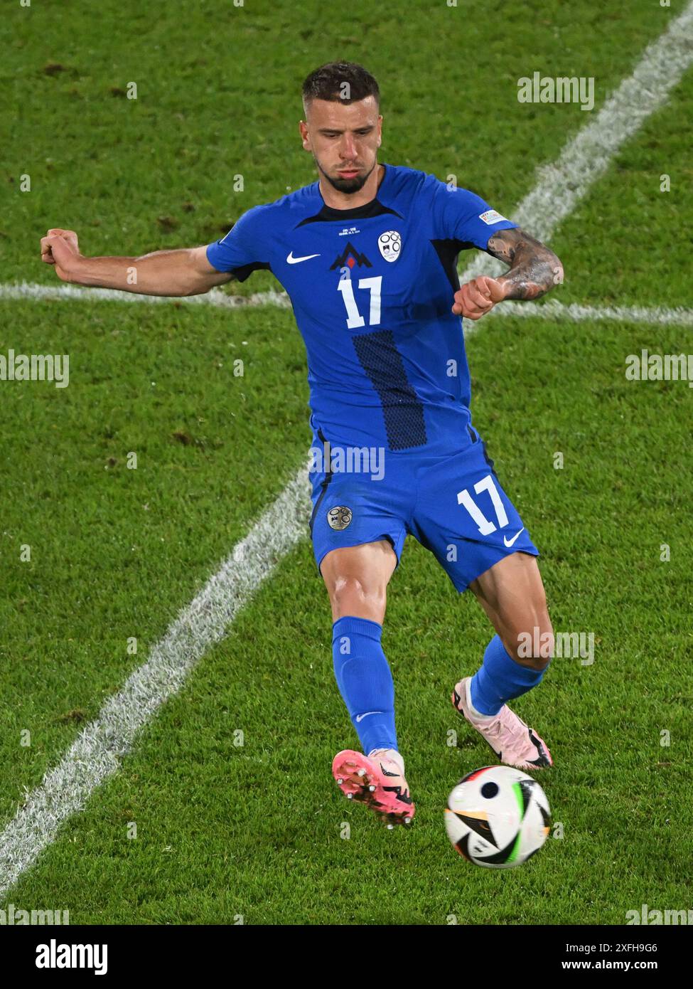 COLOGNE - Jan Mlakar of Slovenia during the UEFA EURO 2024 group C ...