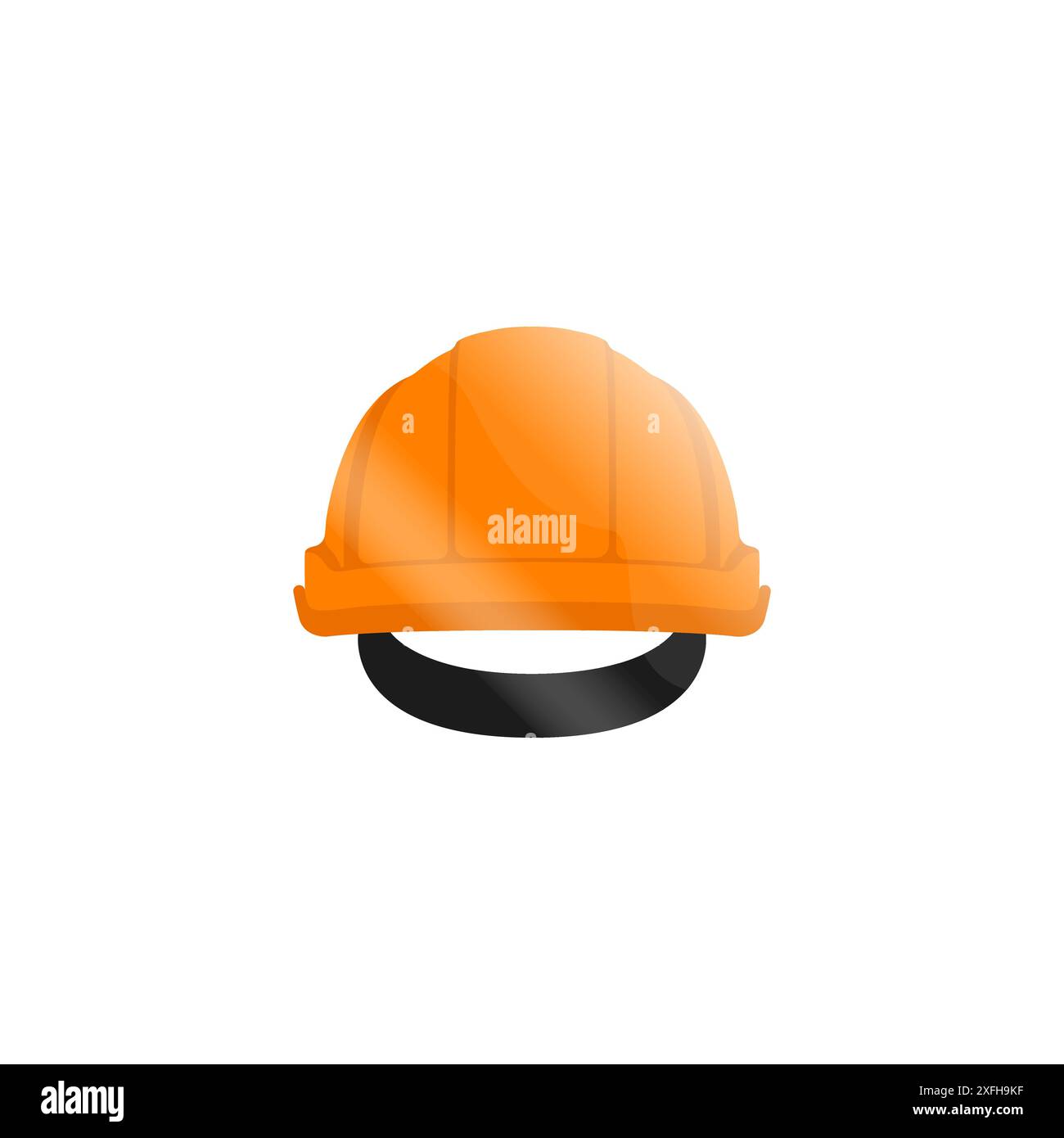 Safety helmet on construction site. Builder's helmet. Front view of ...