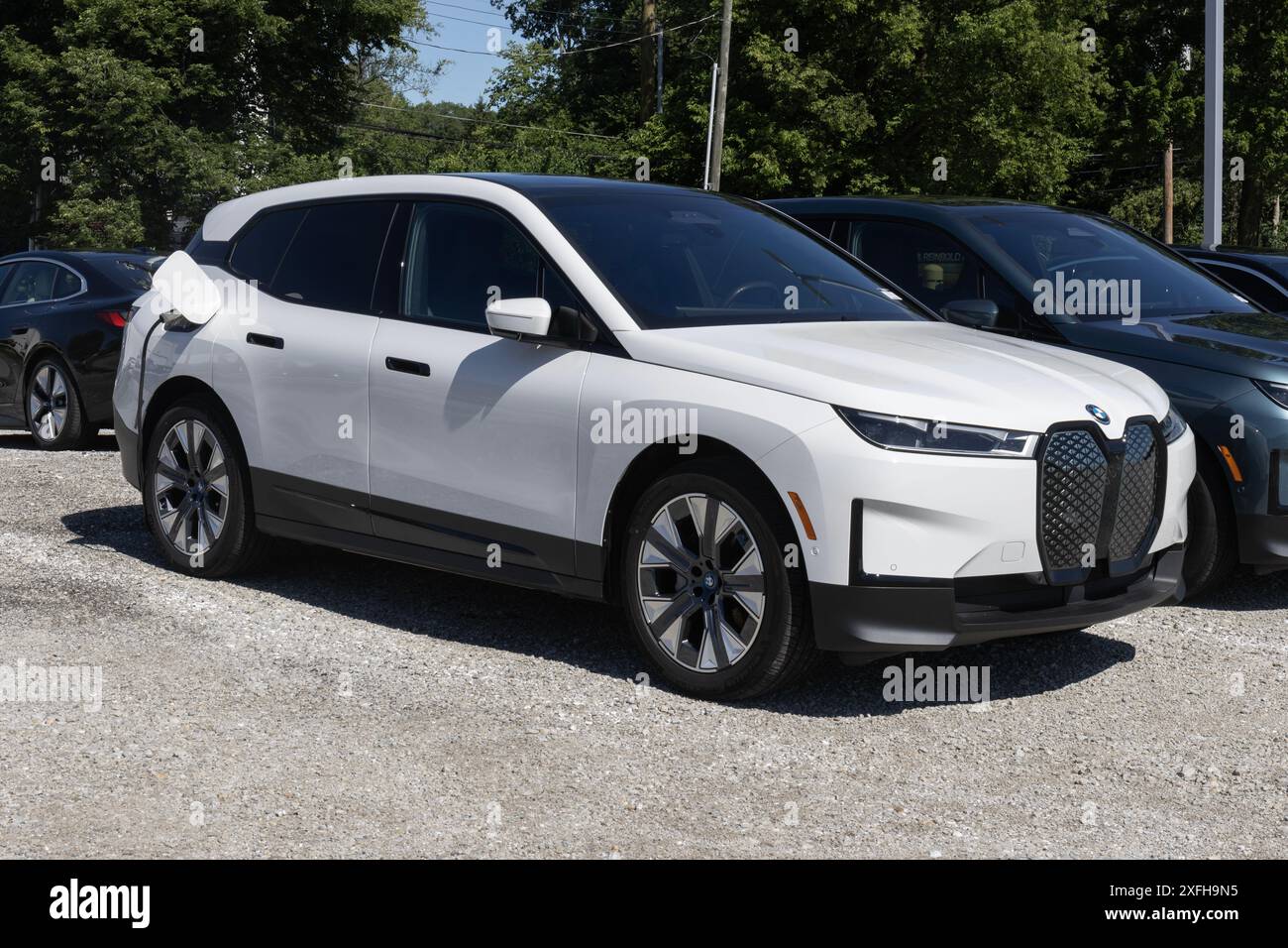 Indianapolis - June 30, 2024: BMW iX xDrive50 display at a dealership ...