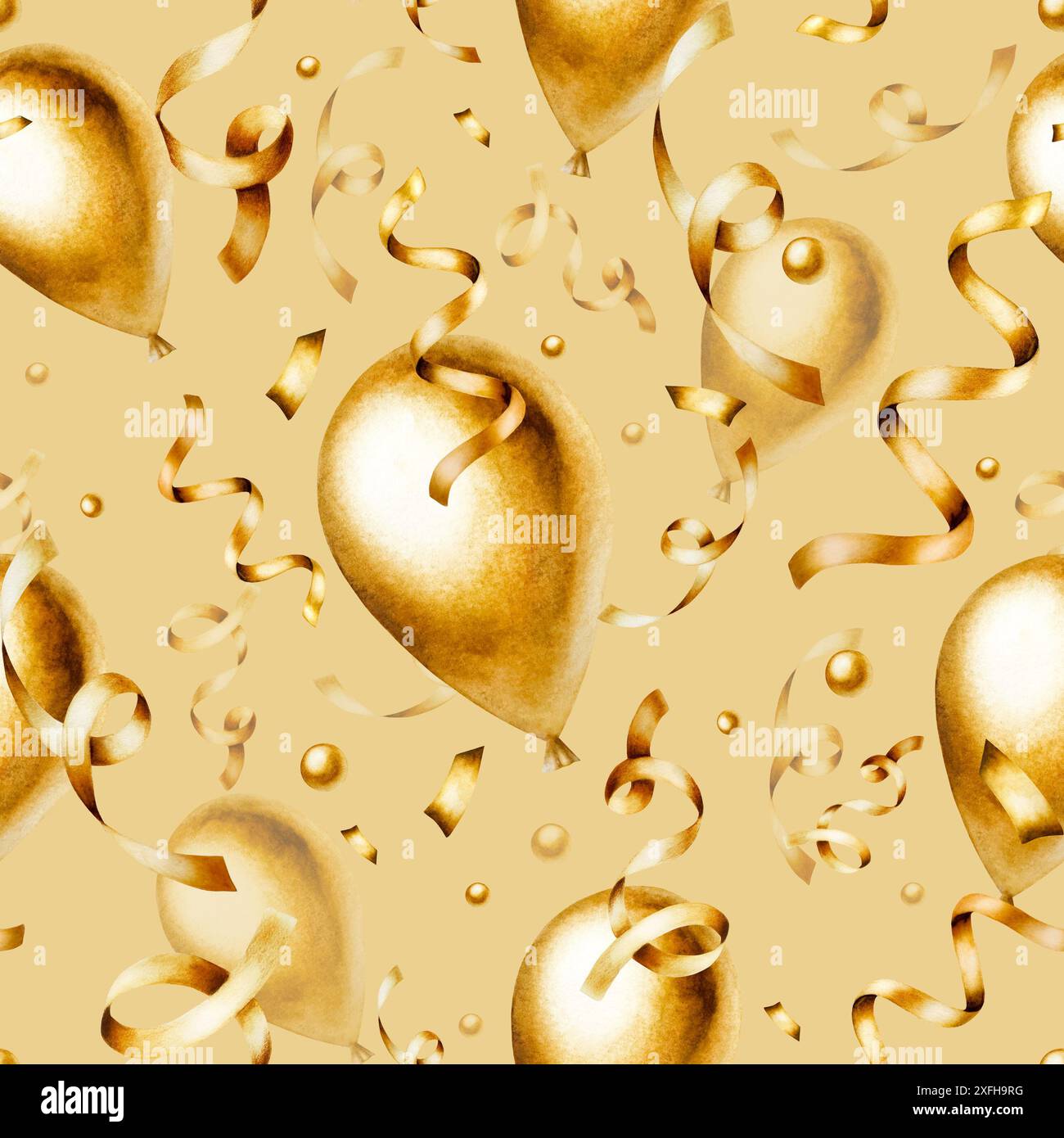 Balloons confetti seamless pattern hi-res stock photography and images ...