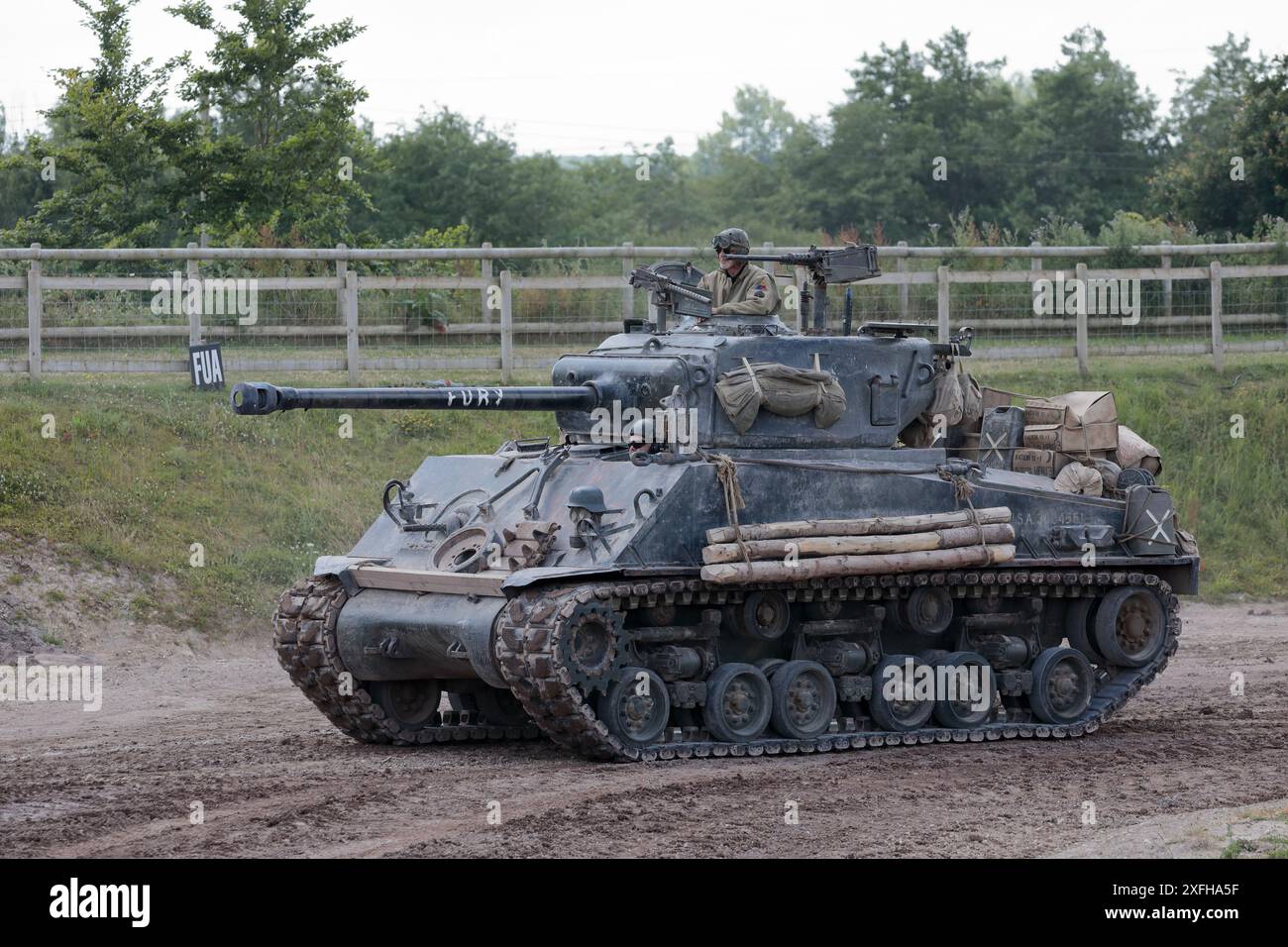 American M4A2 Sherman tank from World War Two as used in the 2014 film ...