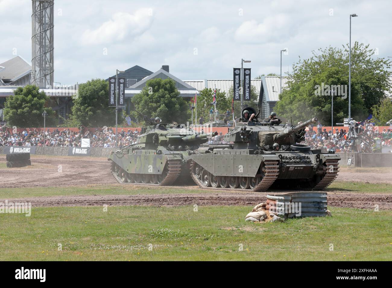 Two Centurion tanks in the arena at Bovington Tank Museum during ...