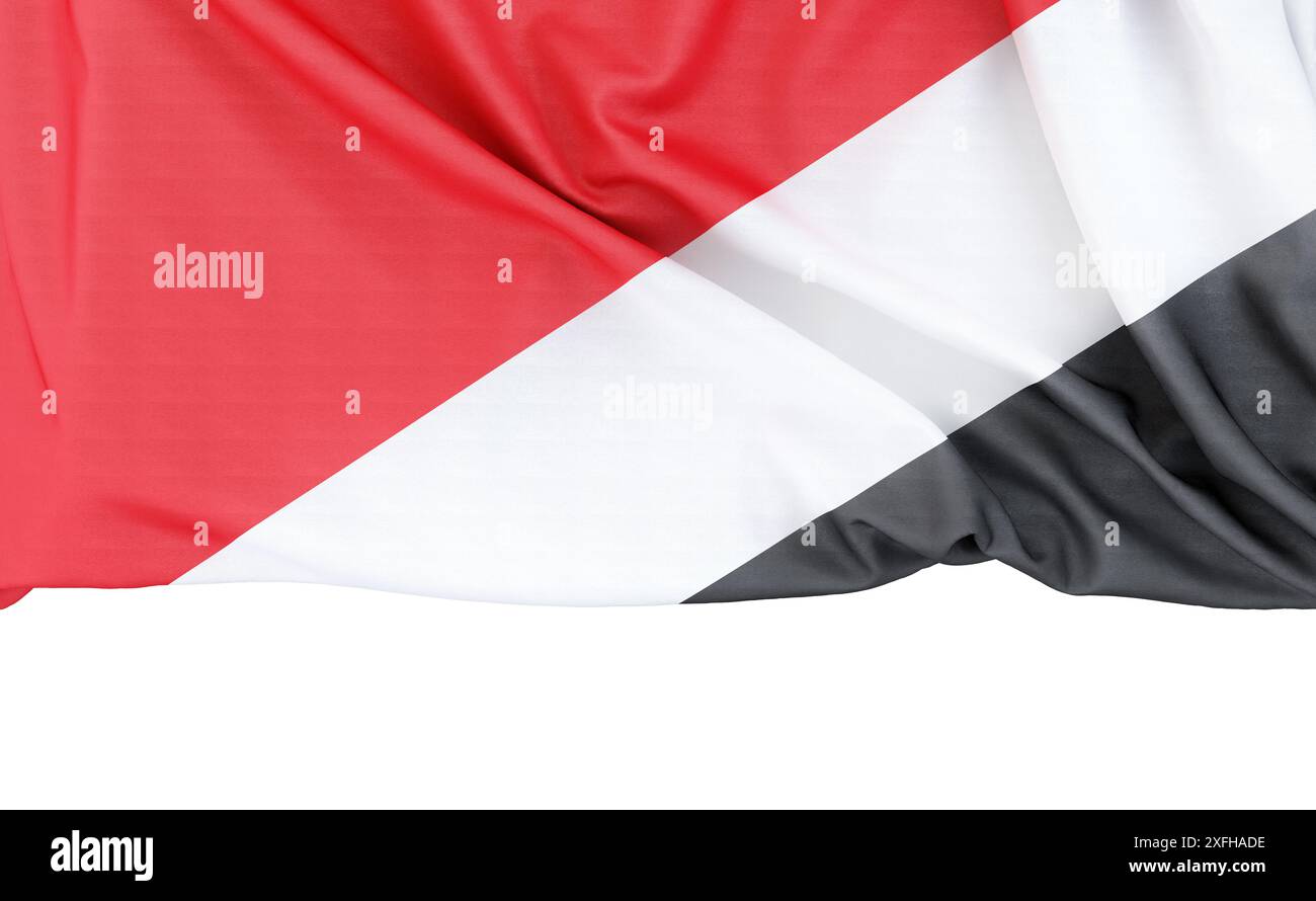 Flag of Sealand isolated on white background with copy space below. 3D rendering Stock Photo - Alamy
