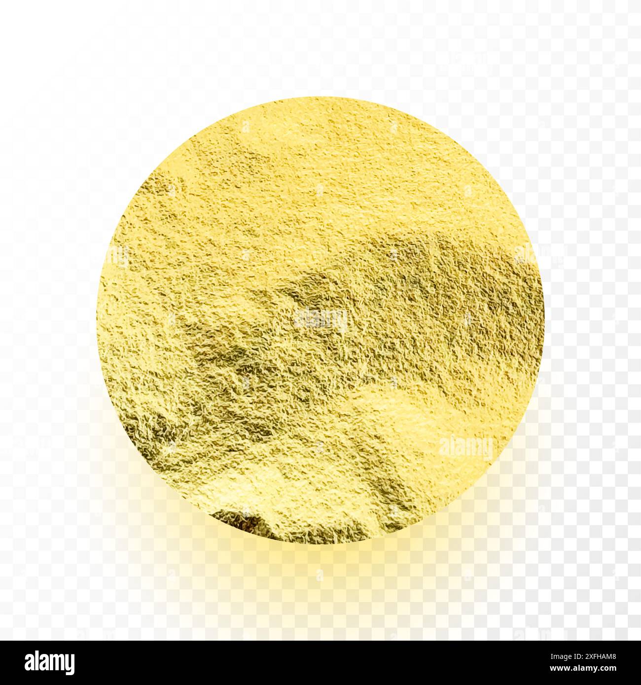 Gold foil, shiny handmade circle. Golden glittering texture, pattern ...