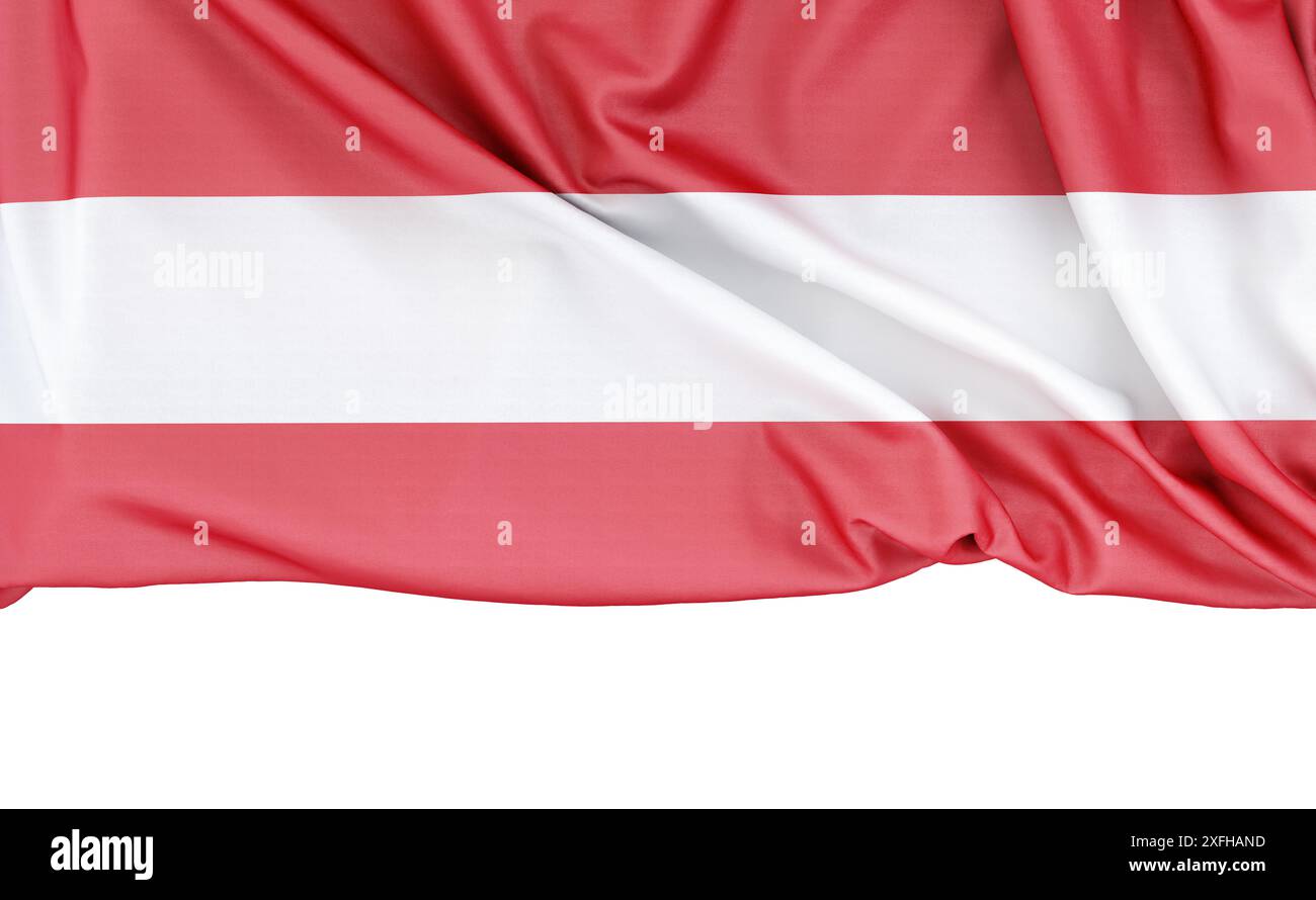 Flag of Latvia isolated on white background with copy space below. 3D rendering Stock Photo - Alamy