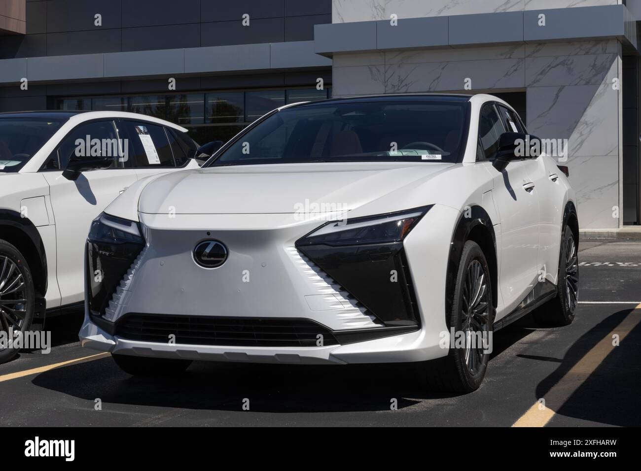 Indianapolis - June 30, 2024: Lexus RZ 450e Luxury display at a ...