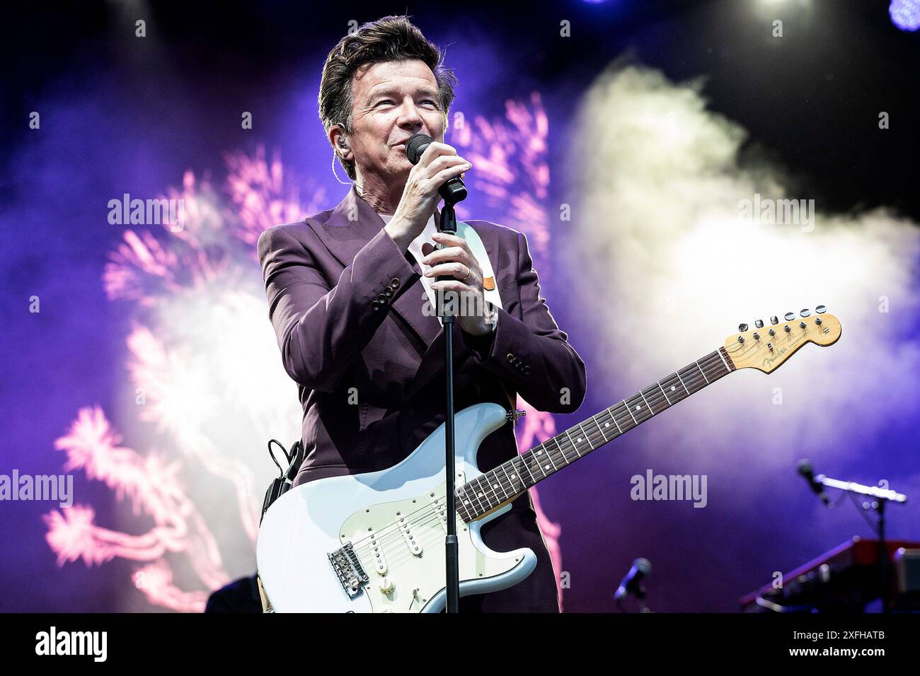 Eden Project, Bodelva, UK 3rd Jul 2024. Rick Astley performs at the ...