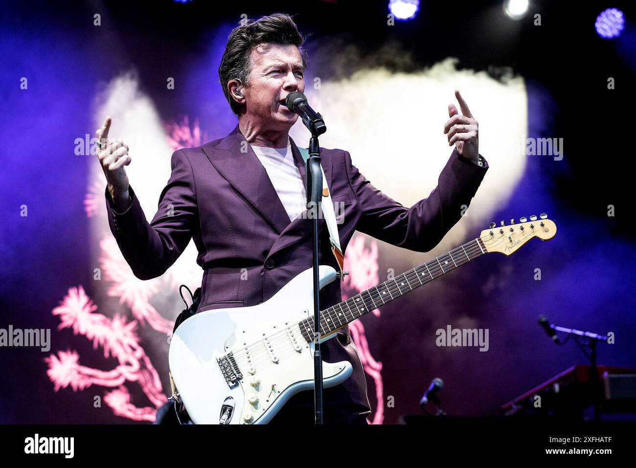 Eden Project, Bodelva, UK 3rd Jul 2024. Rick Astley performs at the ...
