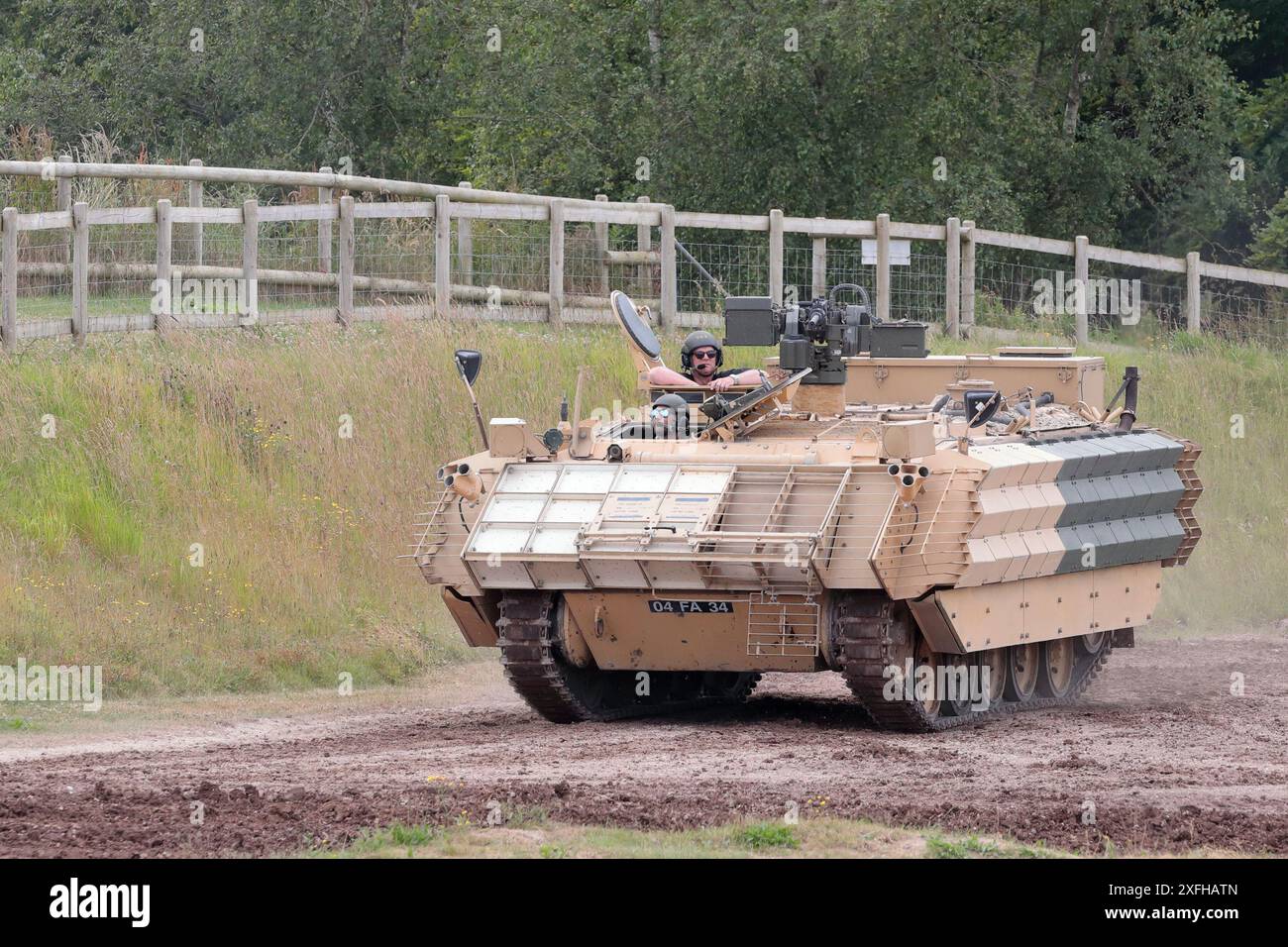 A British Army FV432 Mk III Bulldog armoured personnel carrier driving ...