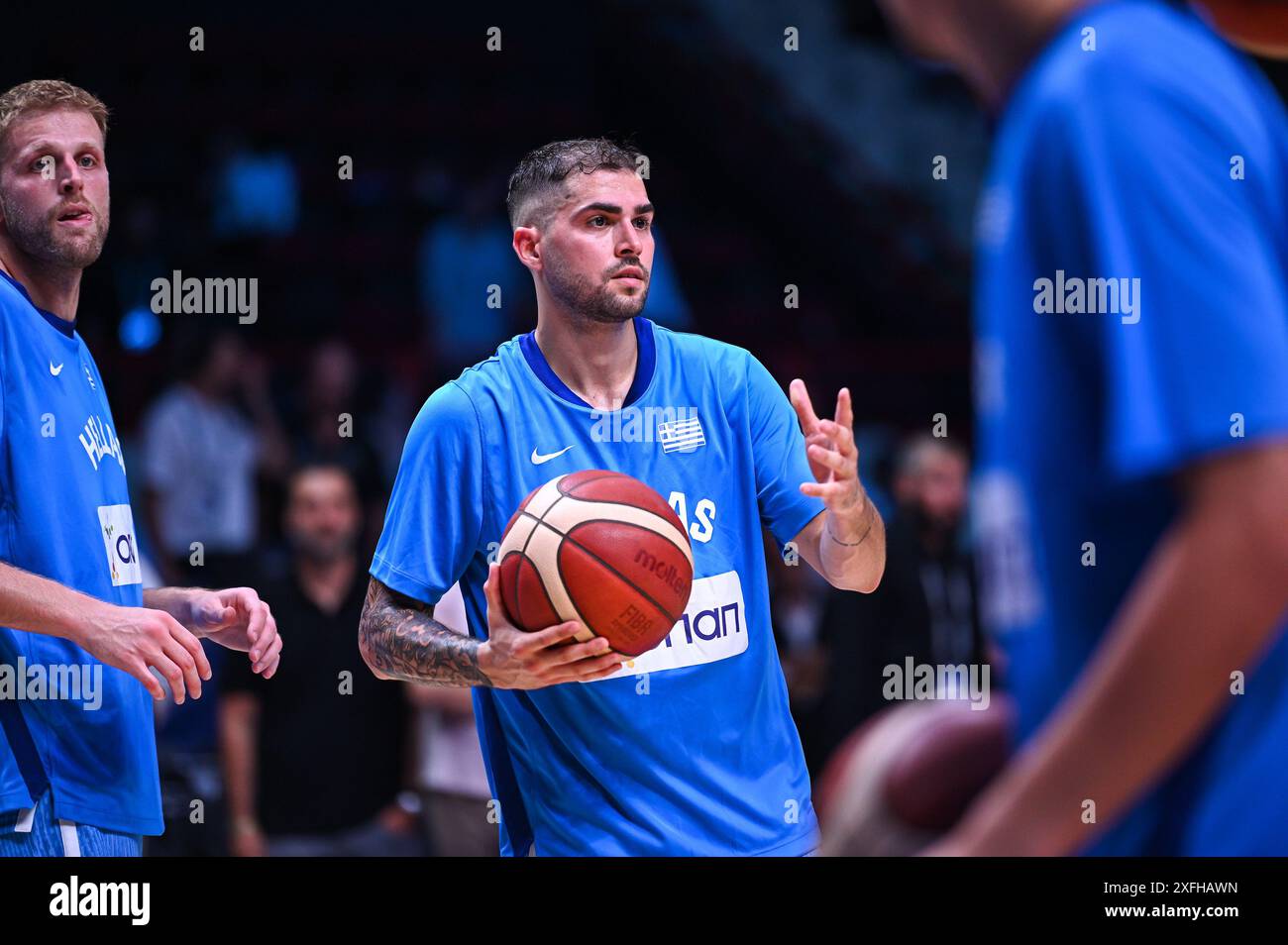 7 Vasilis Toliopoulos of Greece is playing during the FIBA Olympic ...